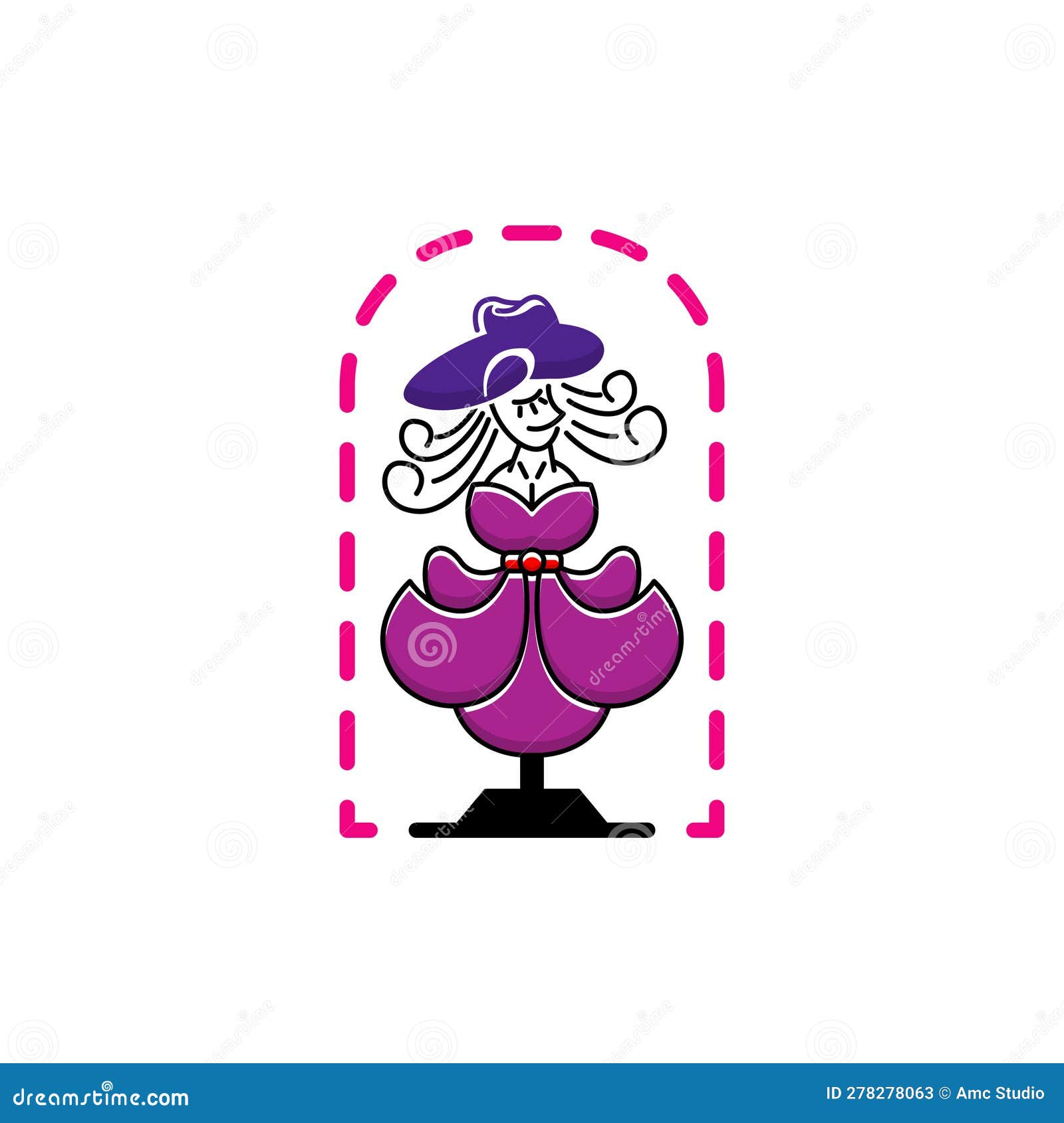 Fashion Mannequin Logo Design Template Sign. Solid Colorful Style ...