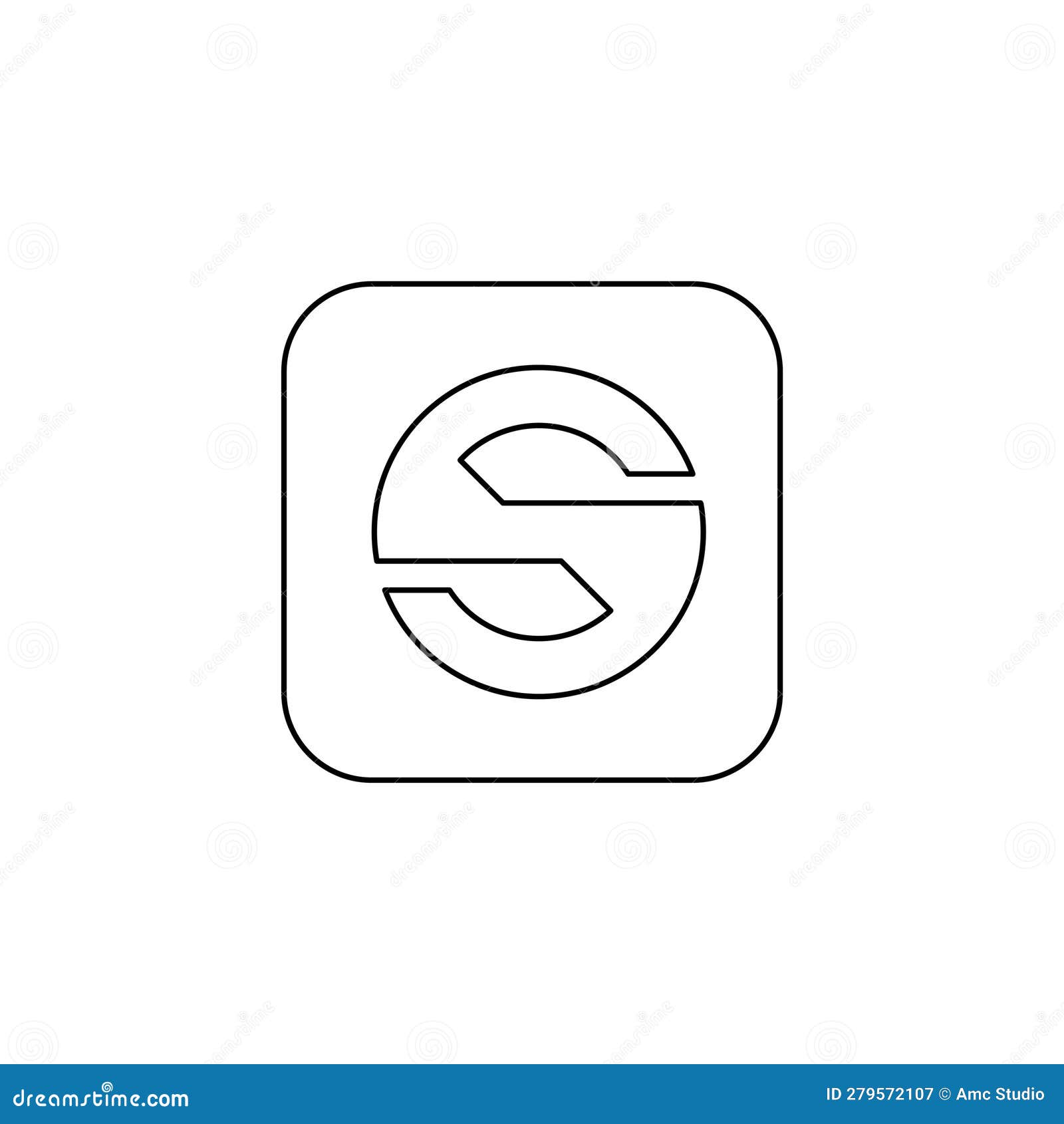 Letter S Favicon Icon Vector Design Template Best. Icon with Monoline ...