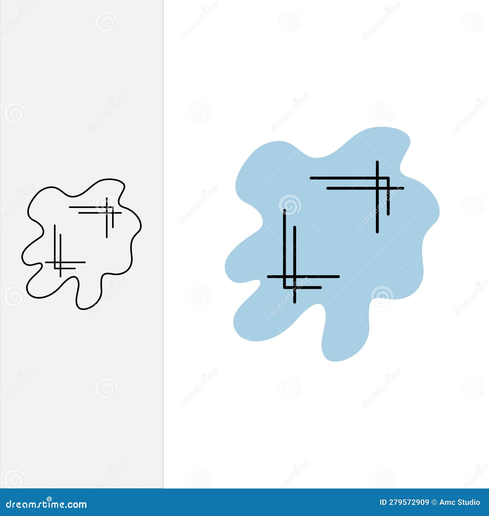 Amazing Blob Frame Design Template, Solid Style and Monoline Style ...