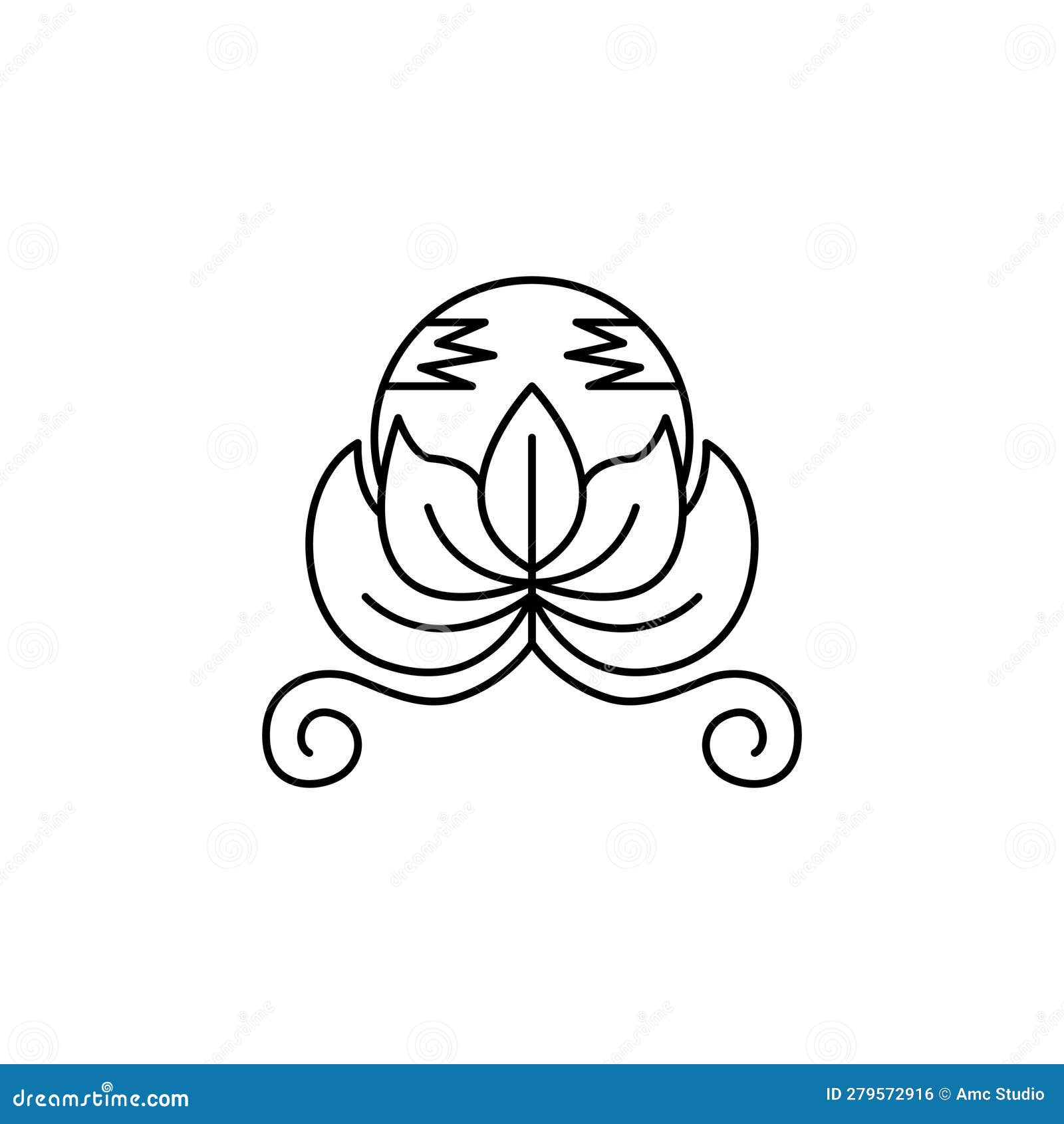 Seed and Leaves Logo Vector Design Template Best. Logo with Lineart ...