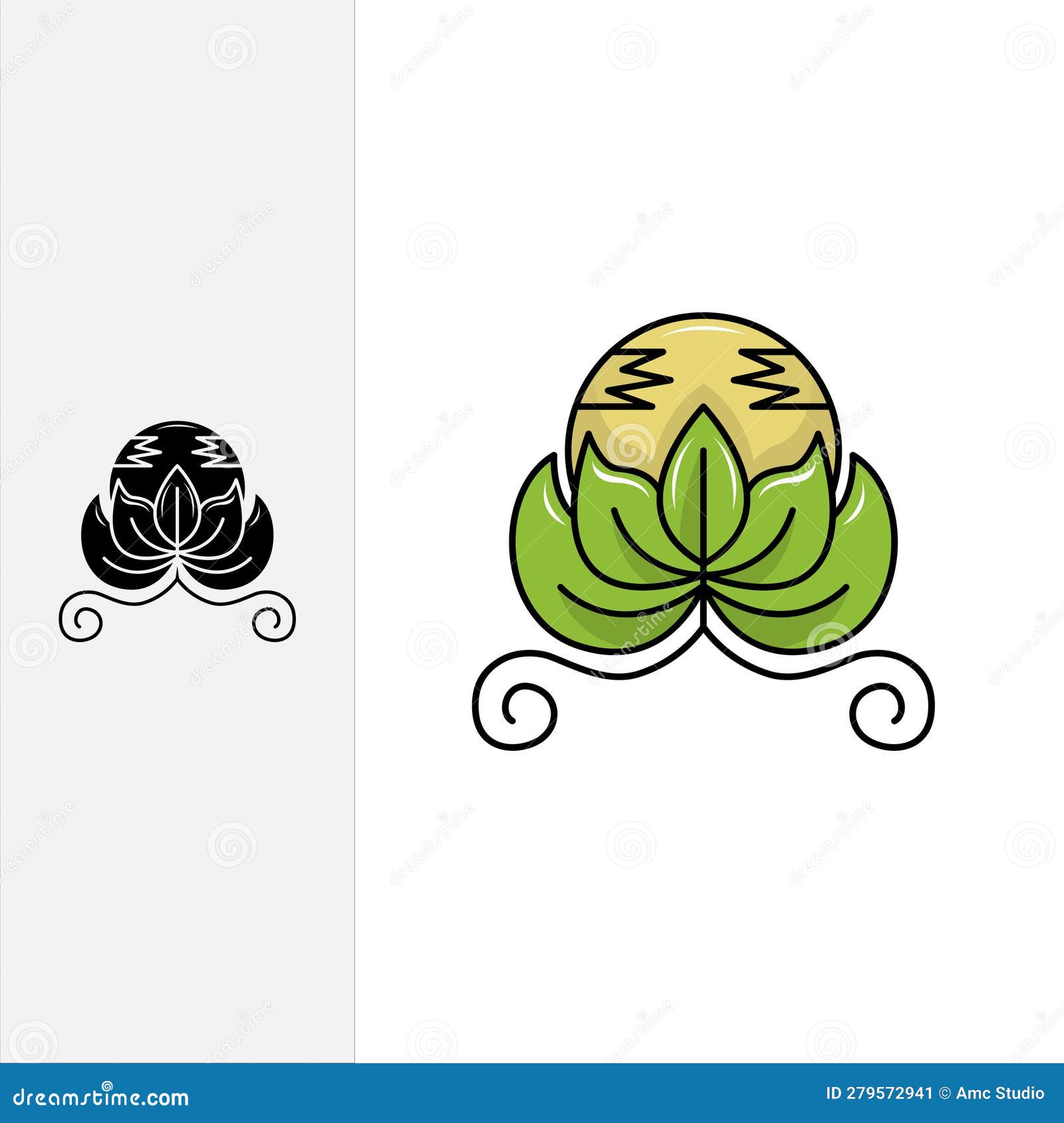 Seed and Leaves Logo Design Simple Modern. Solid and Stylish Silhouette ...