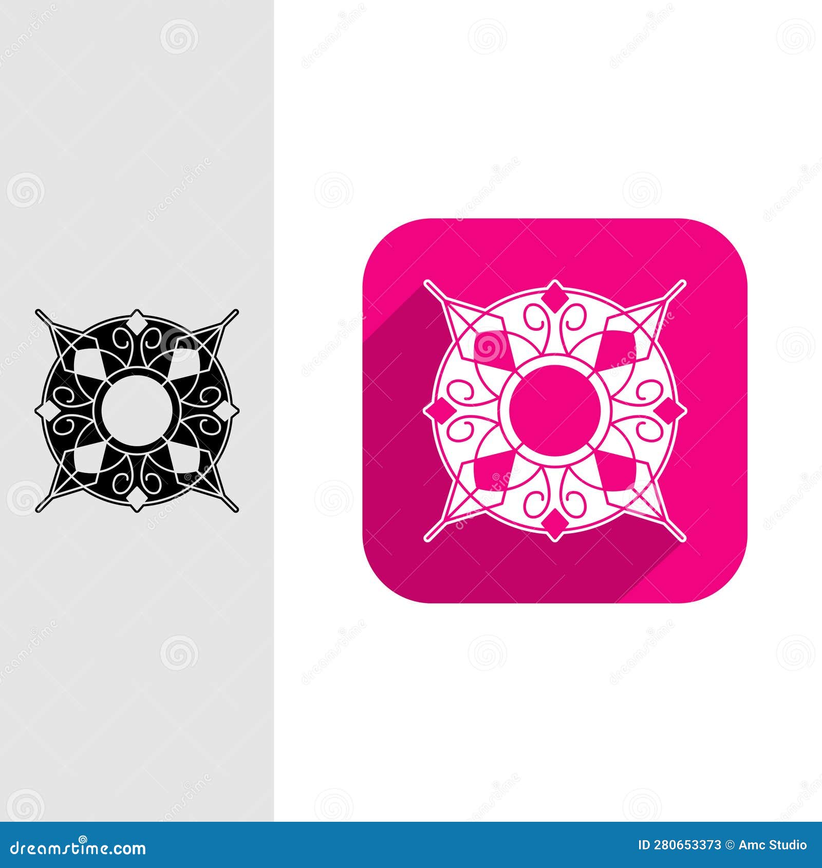 Luxury Emblem Ornament Favicon Symbol and Icon Template Vector. Highly ...