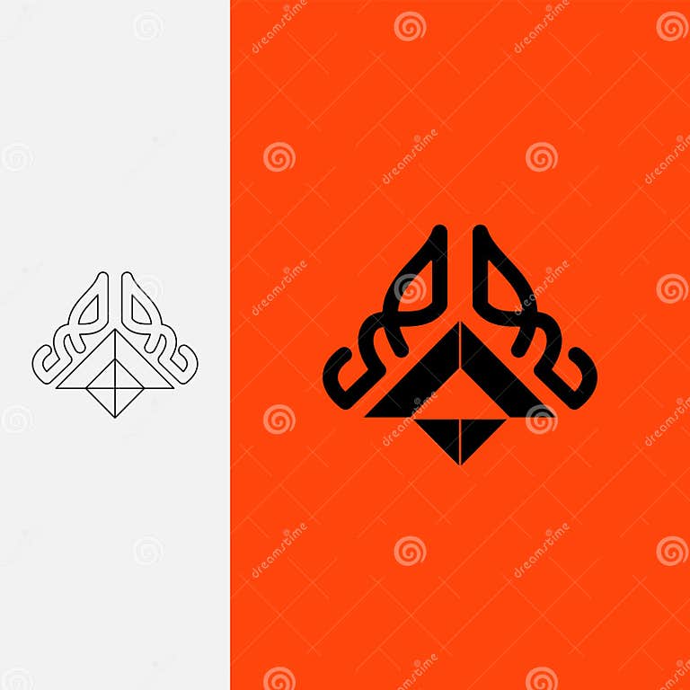 Simple Pyramid Logo, Vector Design Template Best. Line Art Style and ...