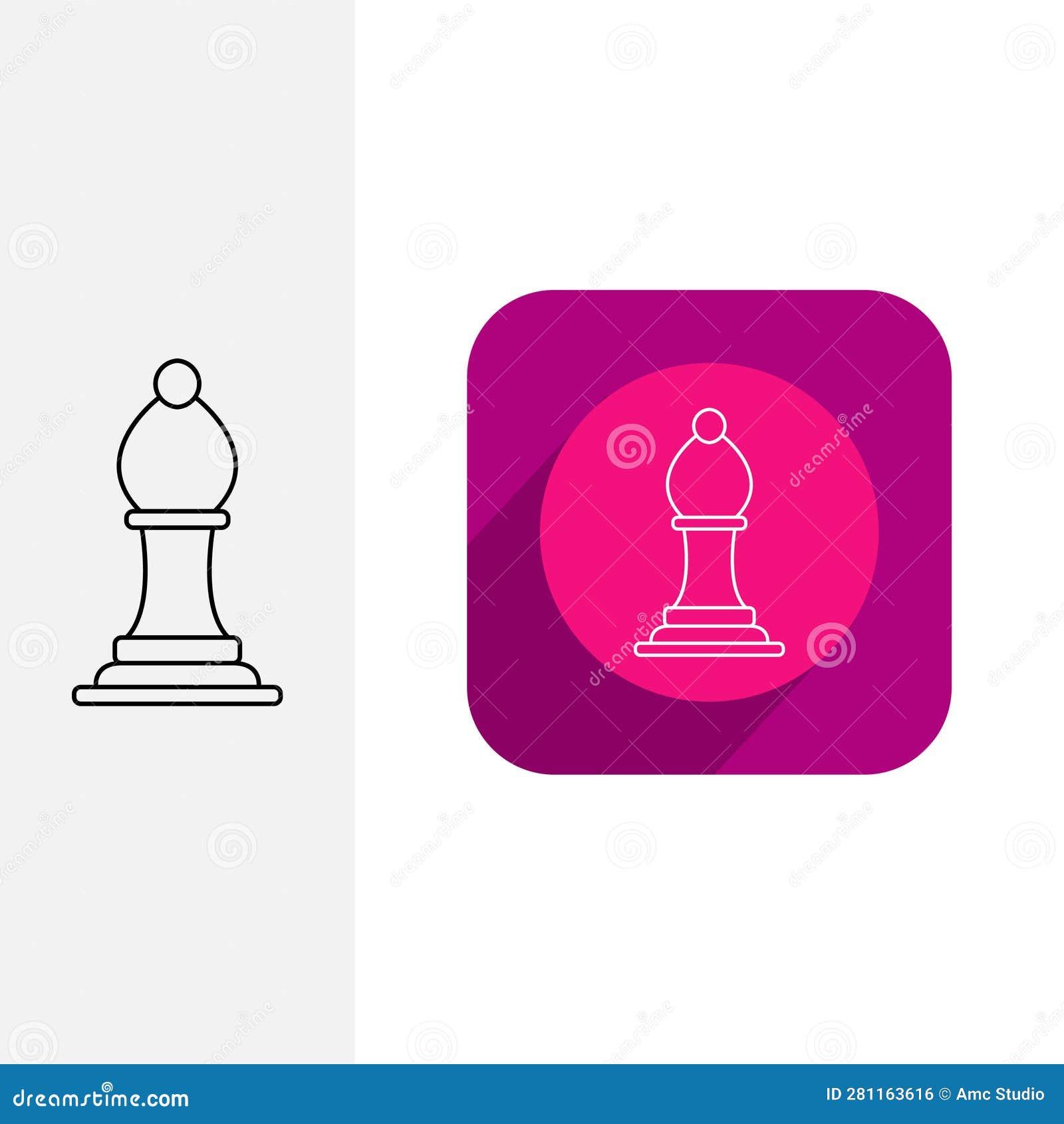 Bishop Logo, Symbol and Icon Template Vector, Solid Favicon Style and ...