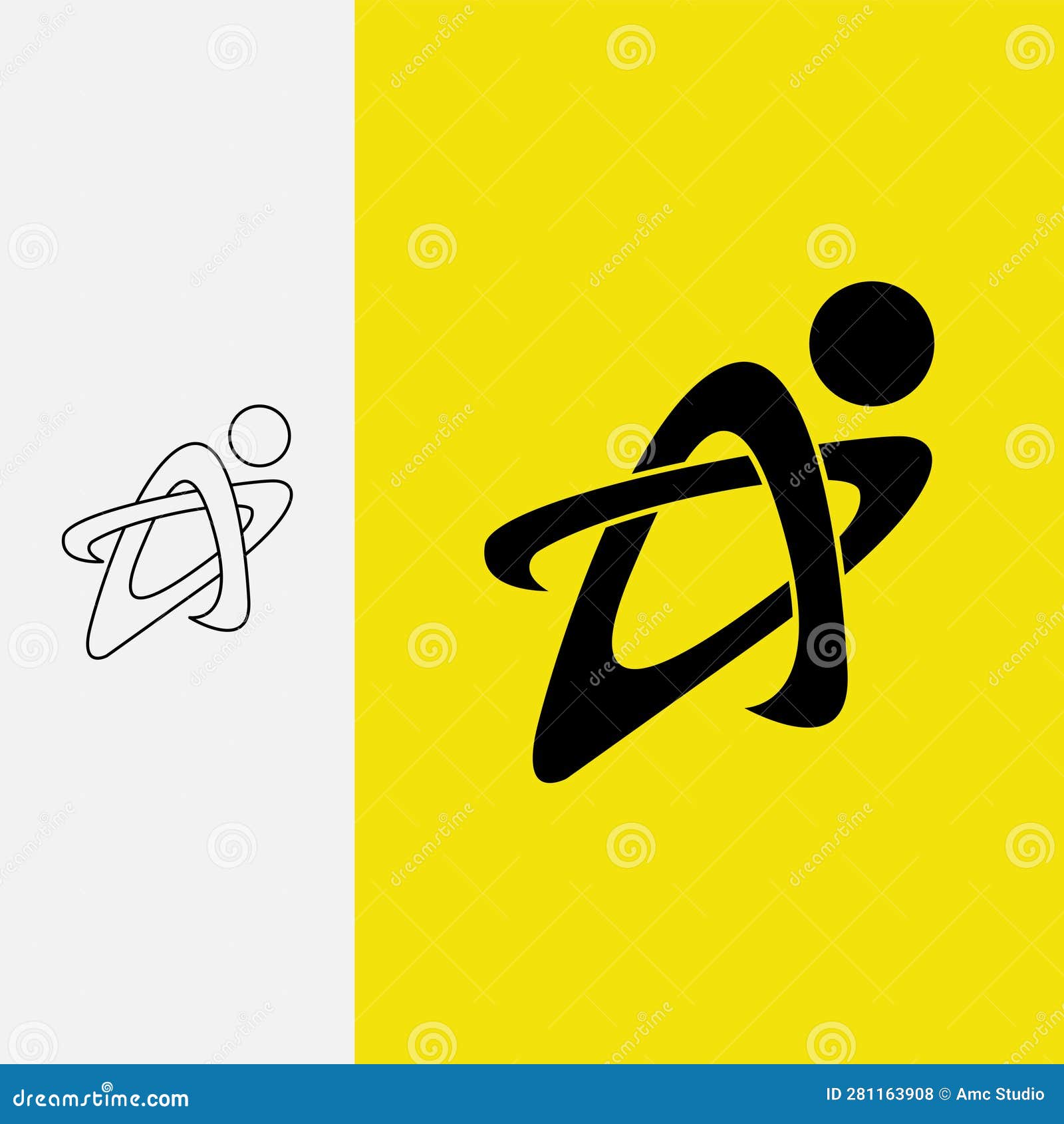 Nimble Abstract Man Forming Stars, Logo Vector Design Template Best ...