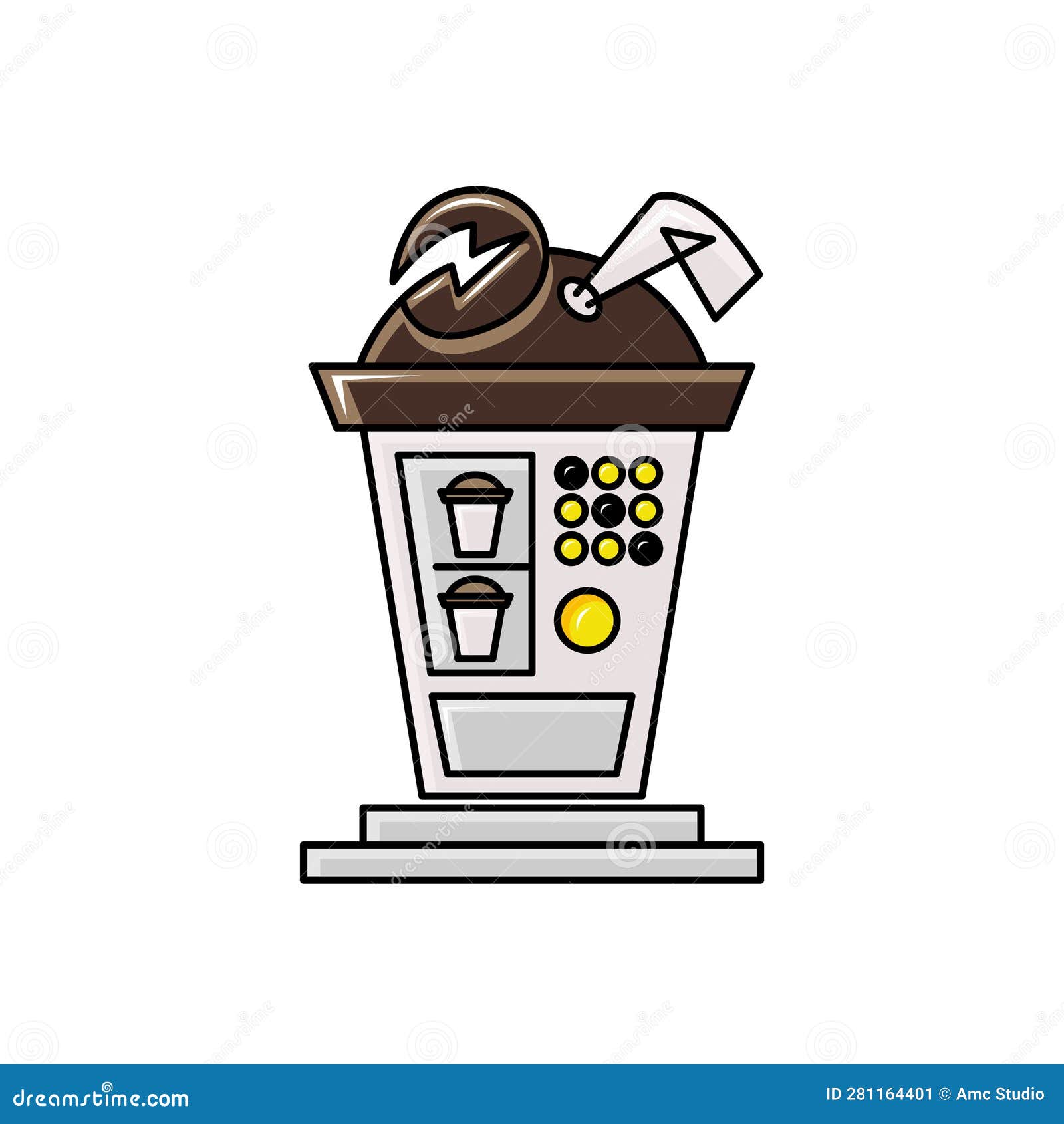 Attractive Coffee Vending Machine, Logo Design Simple Modern. Solid ...