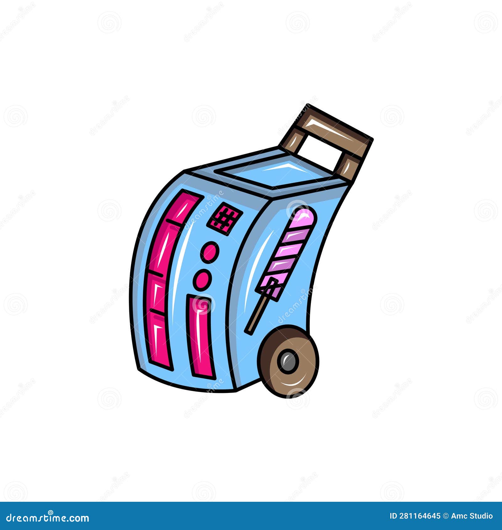 Unique Skewer Ice Cream Vending Machine, Logo Modern Sign Template ...