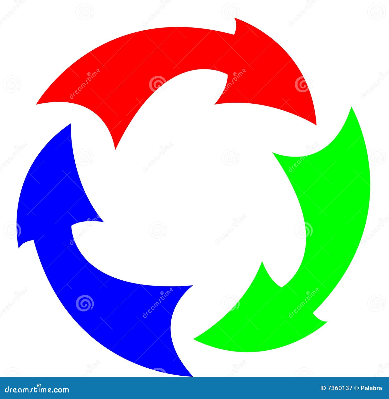 RGB arrows flat stock illustration. Illustration of direction - 7360137