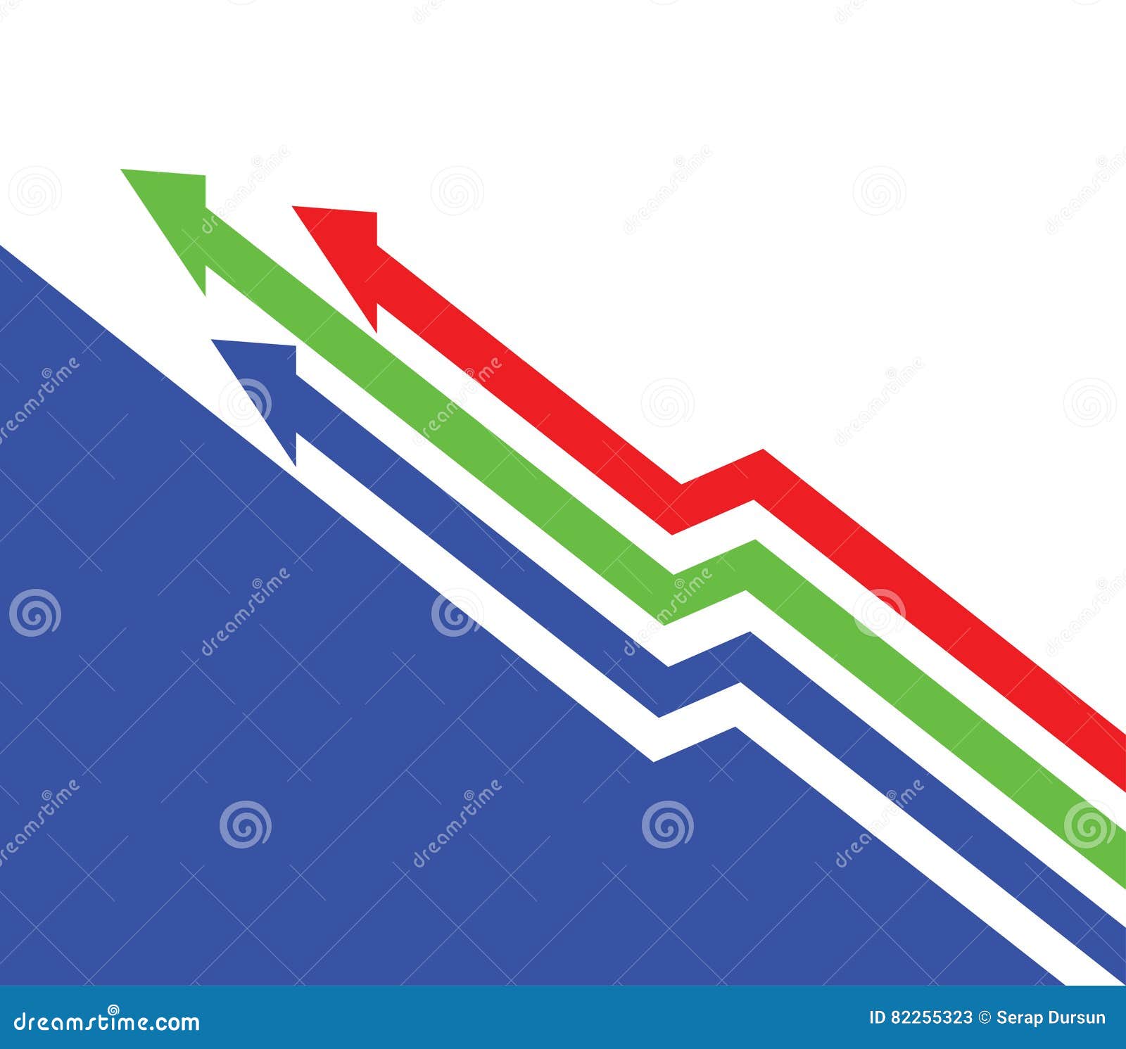 RGB Arrows Up stock vector. Illustration of development - 82255323