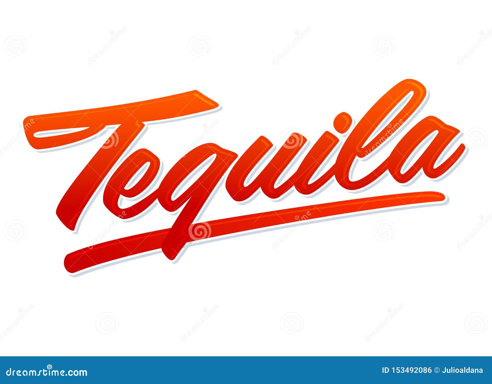 Tequila Vector Lettering Mexican Drink Icon, Text Emblem. Stock Vector ...