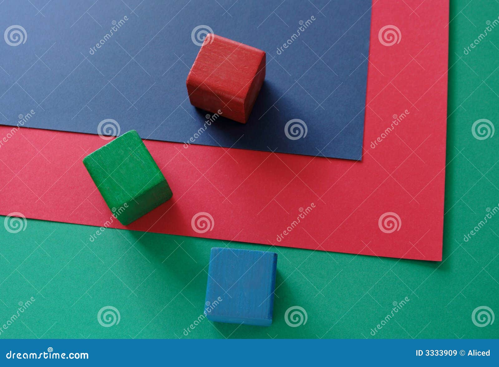 Rgb blocks and papers stock image. Image of green, graphics - 3333909