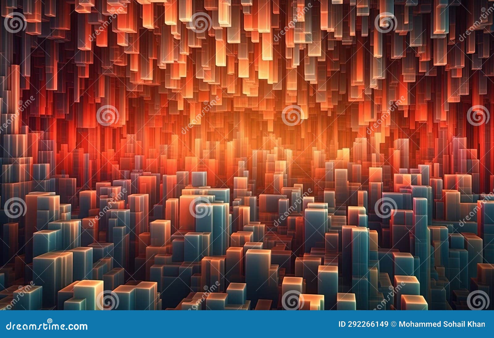 RGB Blocks or Strips Abstract Art Digital Technology Selective Focus ...