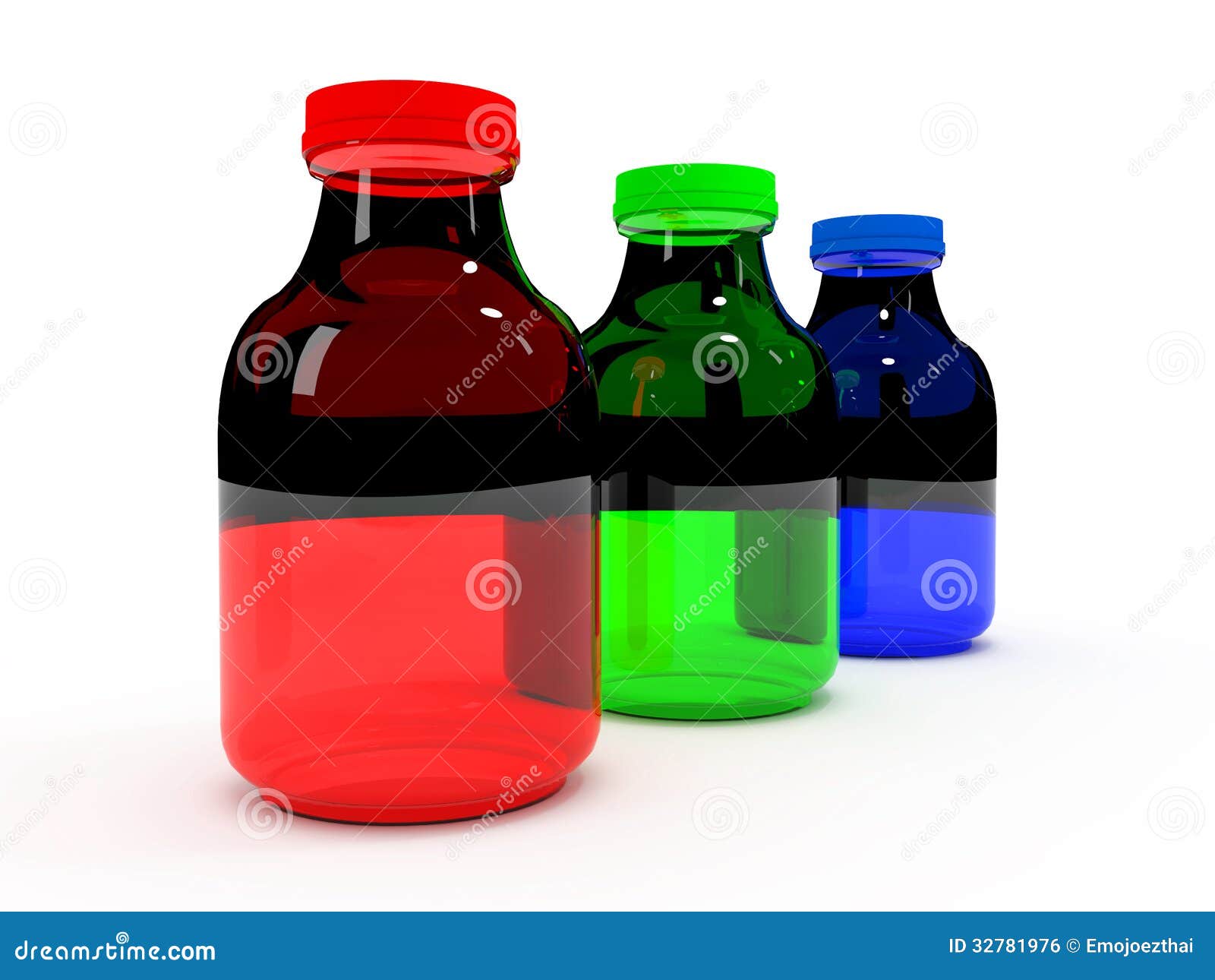 RGB Bottle set stock illustration. Illustration of soft - 32781976