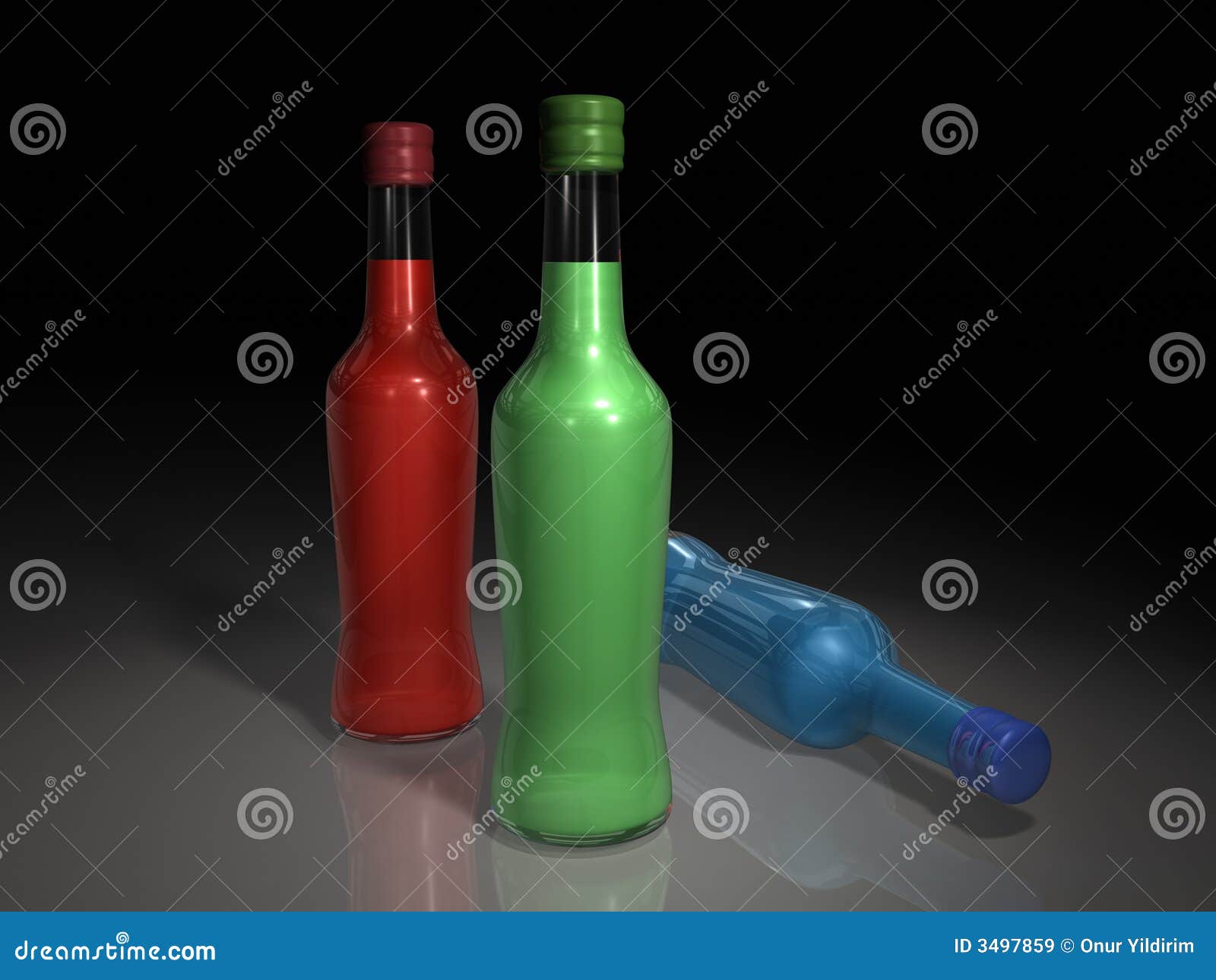 RGB Bottles Picture. Image: 3497859