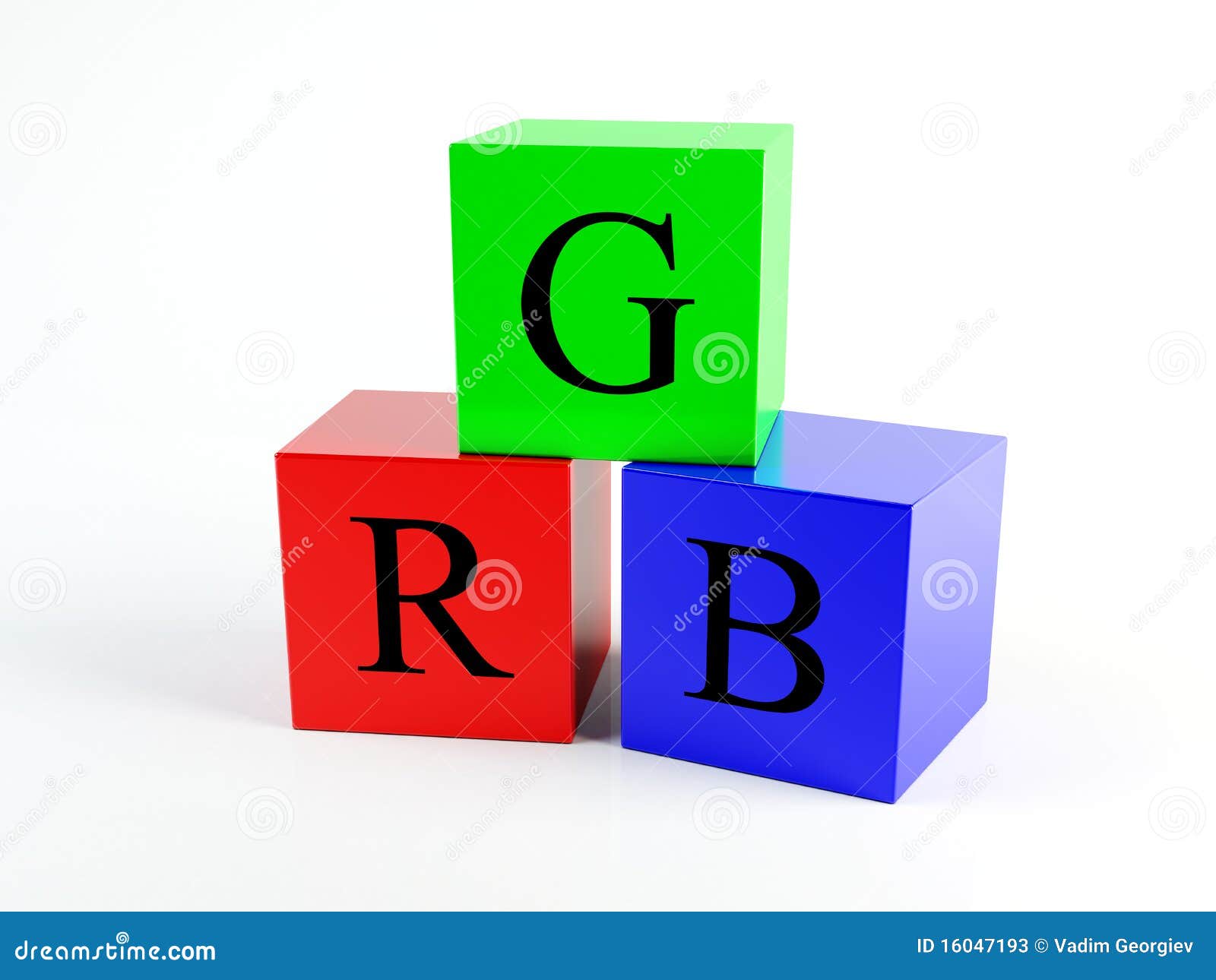 RGB box stock illustration. Illustration of three, gradient - 16047193