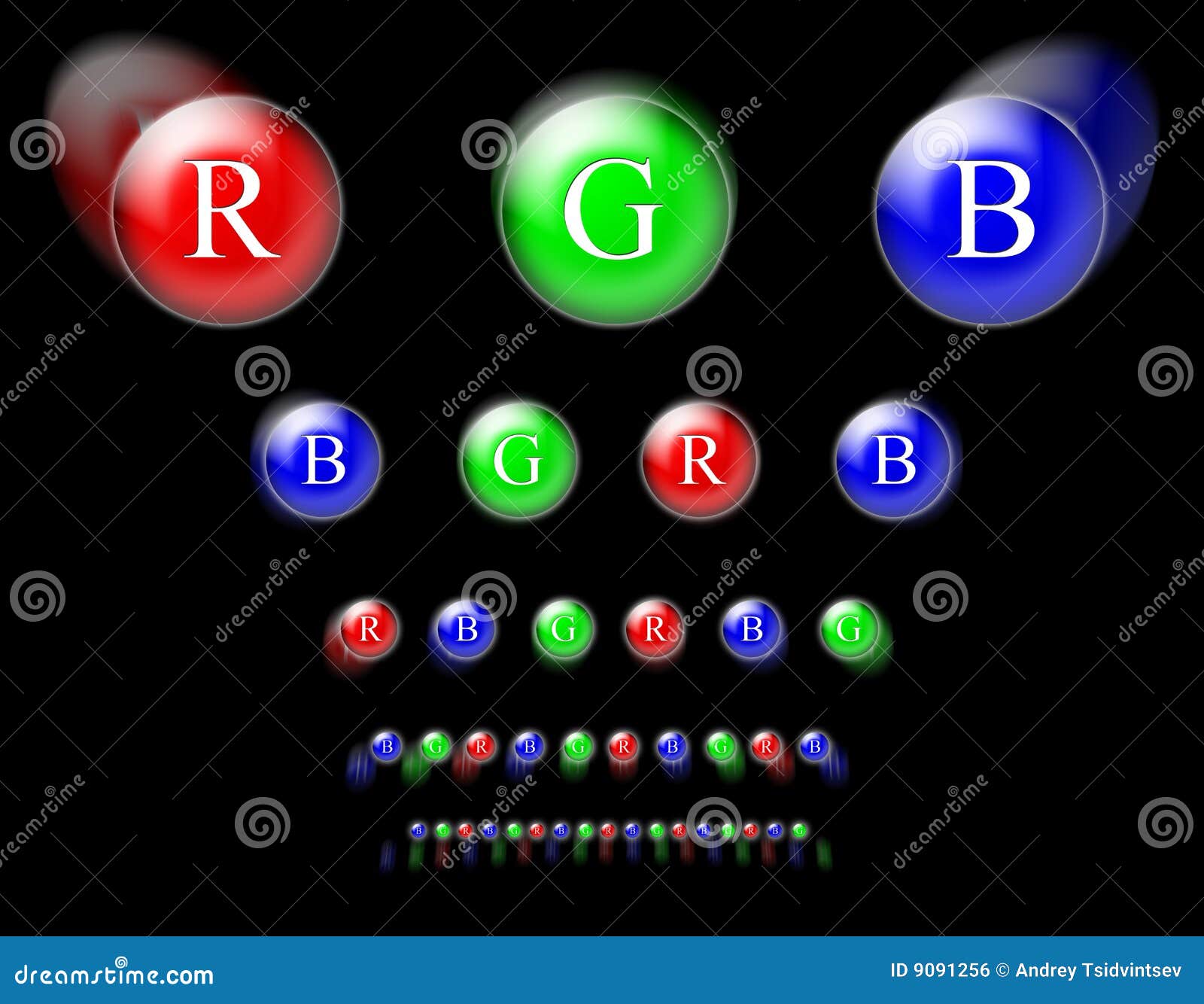 RGB circles stock illustration. Illustration of green - 9091256