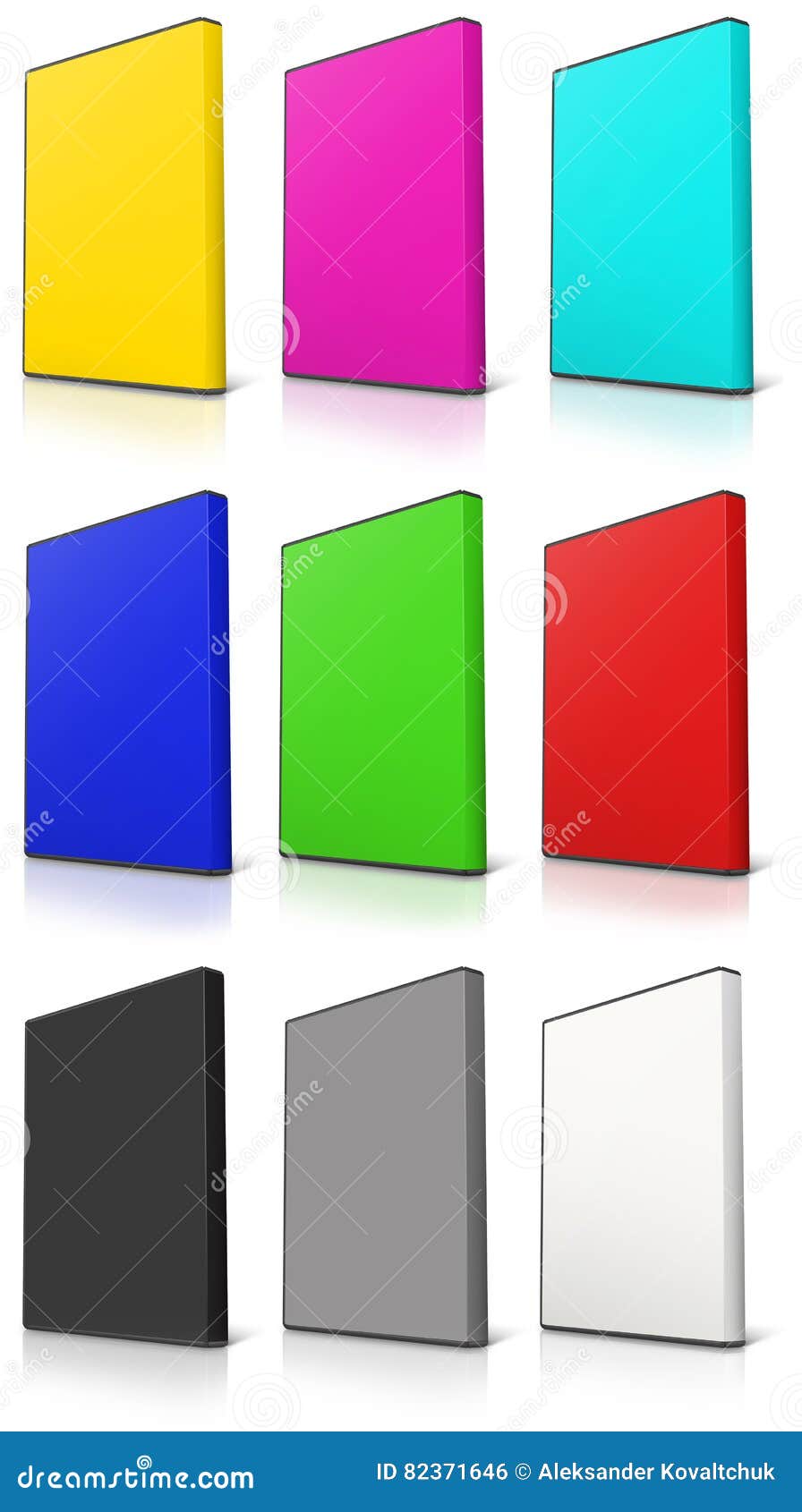 RGB and CMYK DVD Case stock illustration. Illustration of green - 82371646