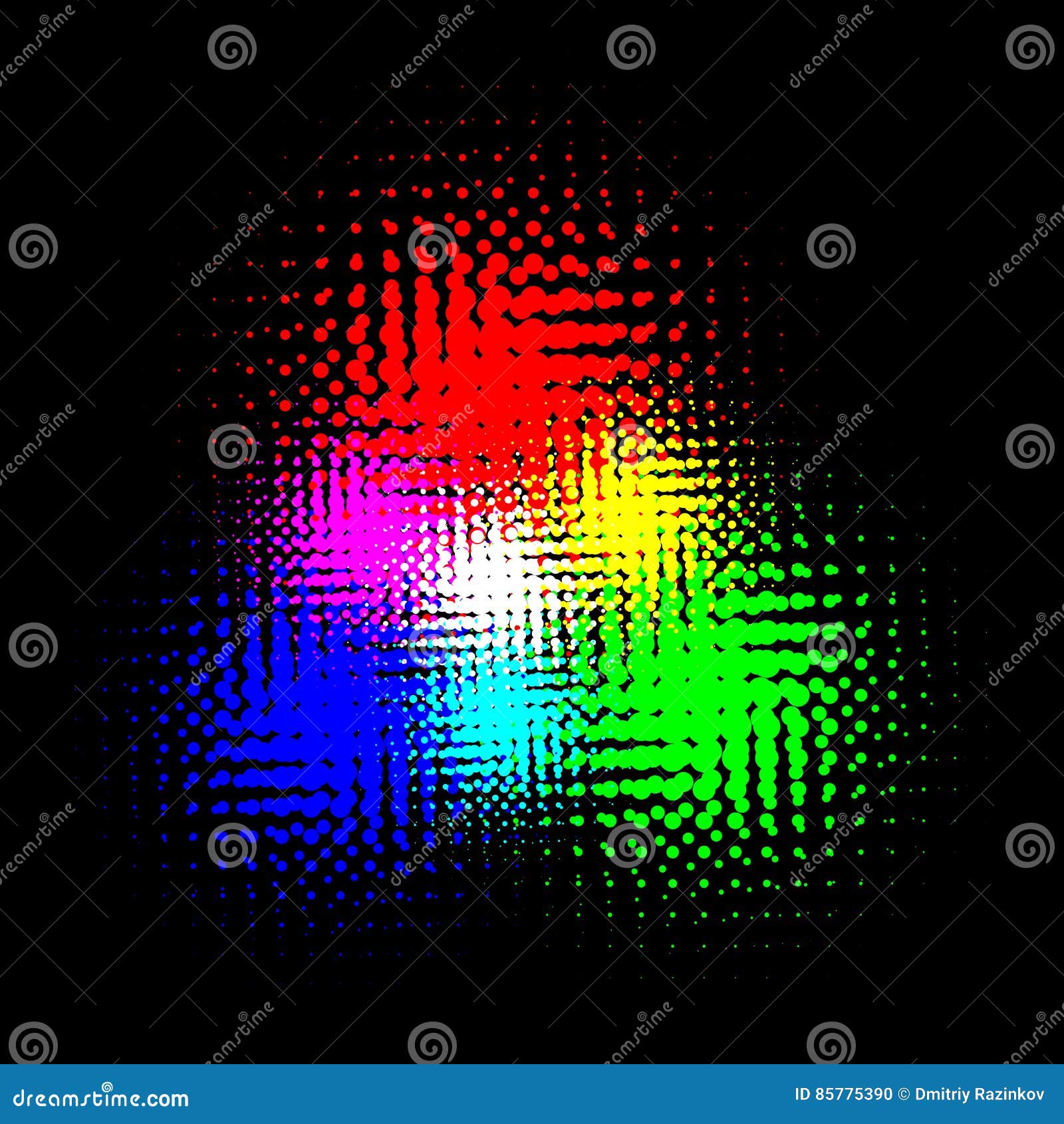 RGB and CMYK Halftone Vector Illustration Color Stock Vector ...