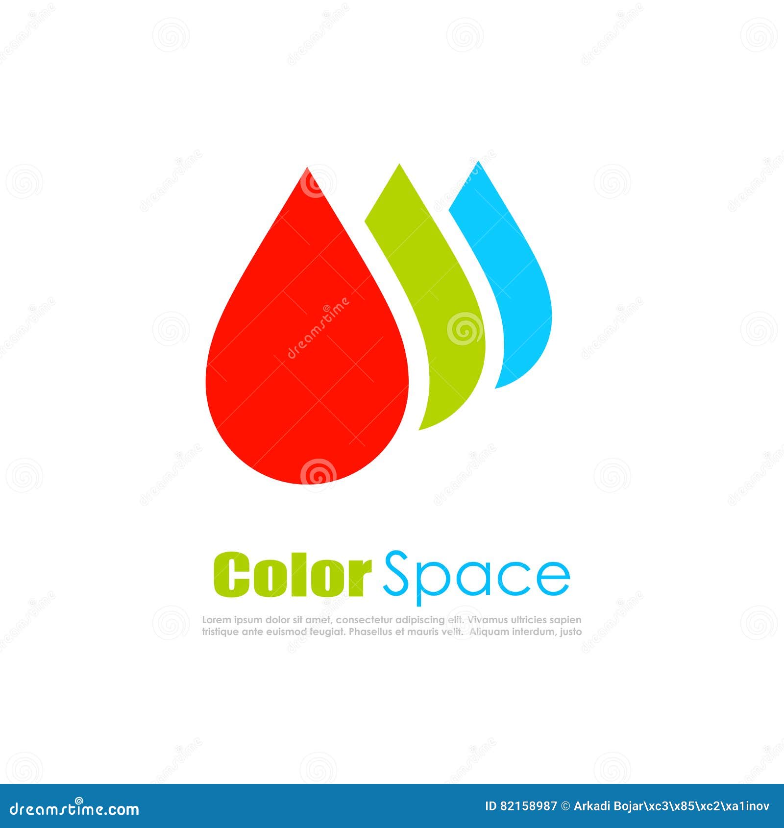Rgb color drop vector logo stock vector. Illustration of background ...