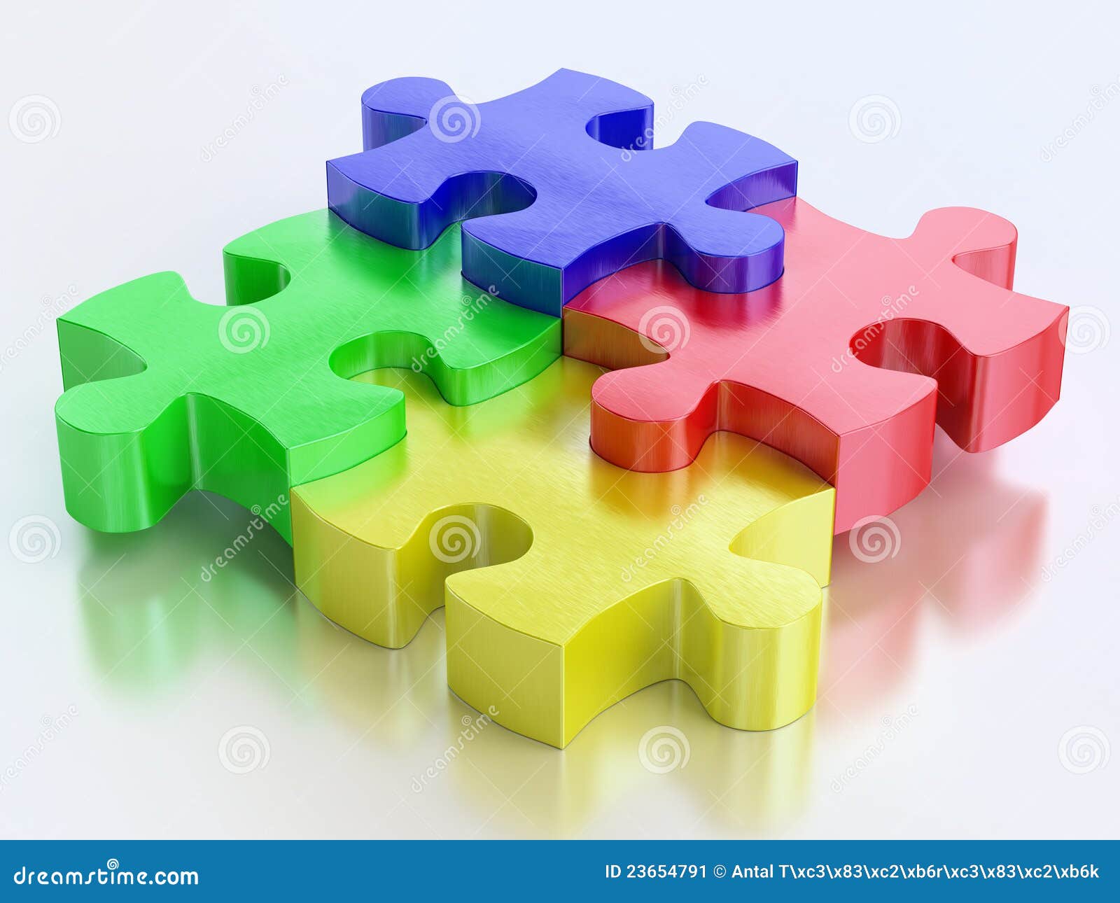 Rgb Color Jigsaw Puzzle Pieces Stock Illustration - Illustration of ...