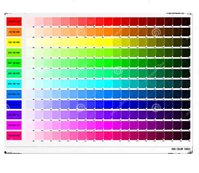 RGB Color Table stock illustration. Illustration of saturation - 410908