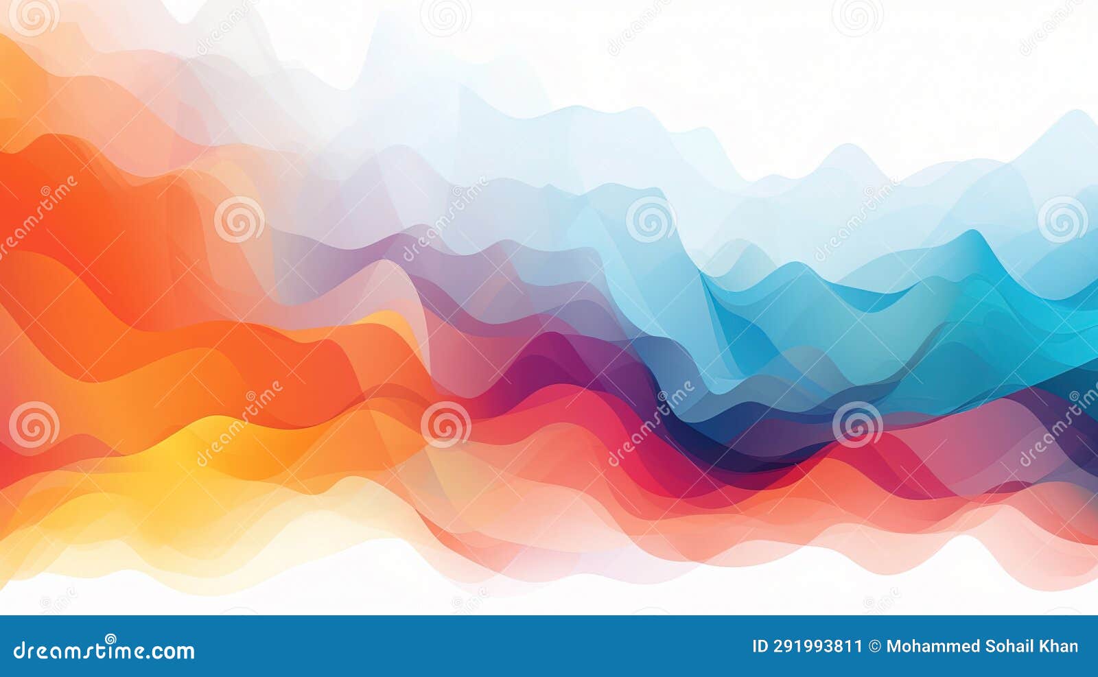 RGB Color Waves on Abstract Painting Background Stock Illustration ...