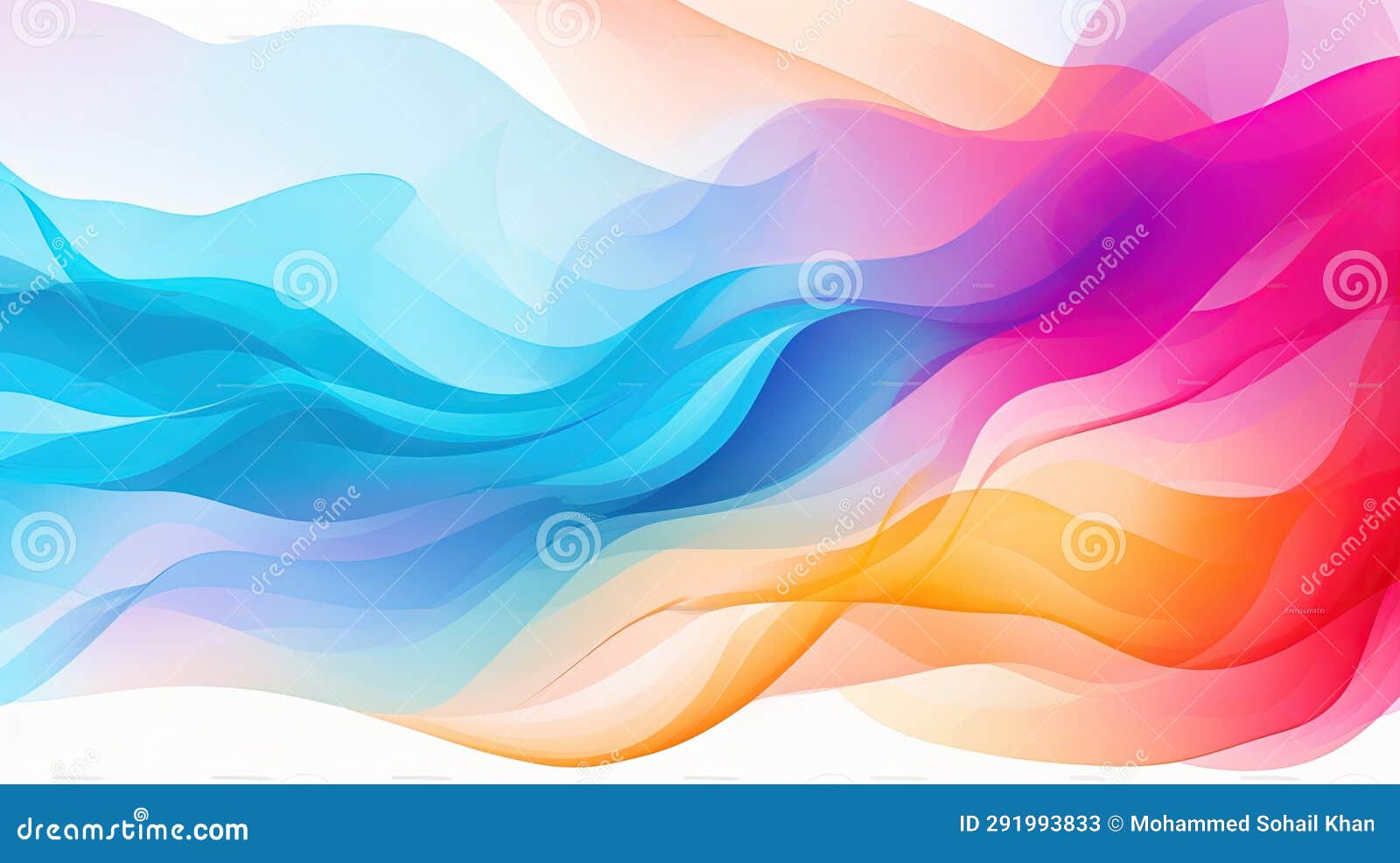 RGB Color Waves on Abstract Painting Background Stock Illustration ...