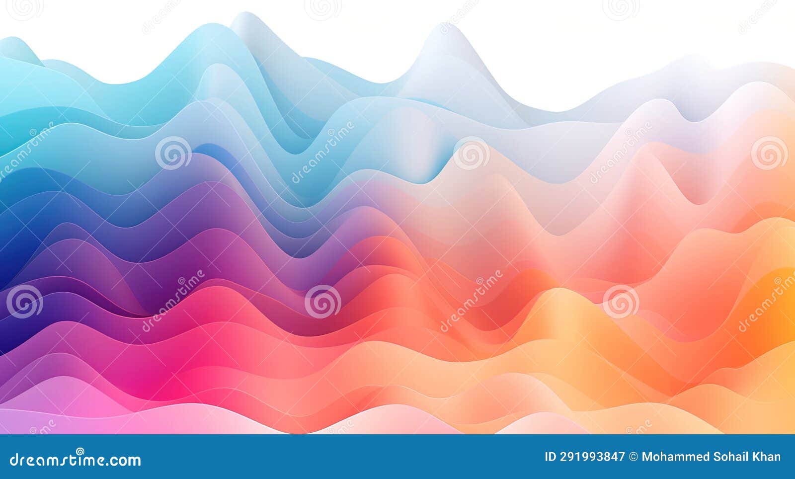 RGB Color Waves on Abstract Painting Background Stock Illustration ...