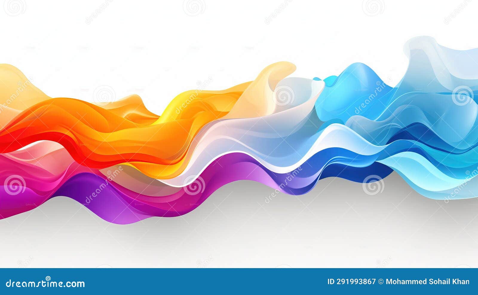 RGB Color Waves on Abstract Painting Background Stock Illustration ...