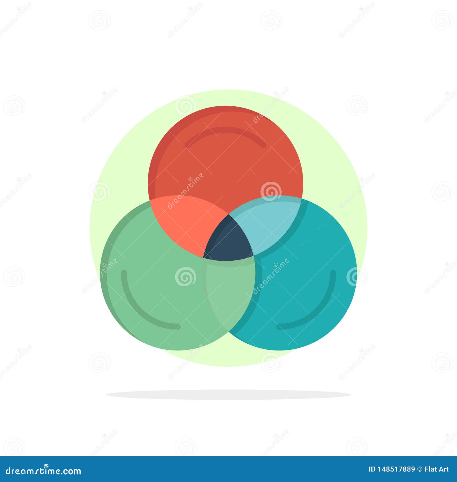 Rgb, Color, Web Abstract Circle Background Flat Color Icon Stock Vector ...