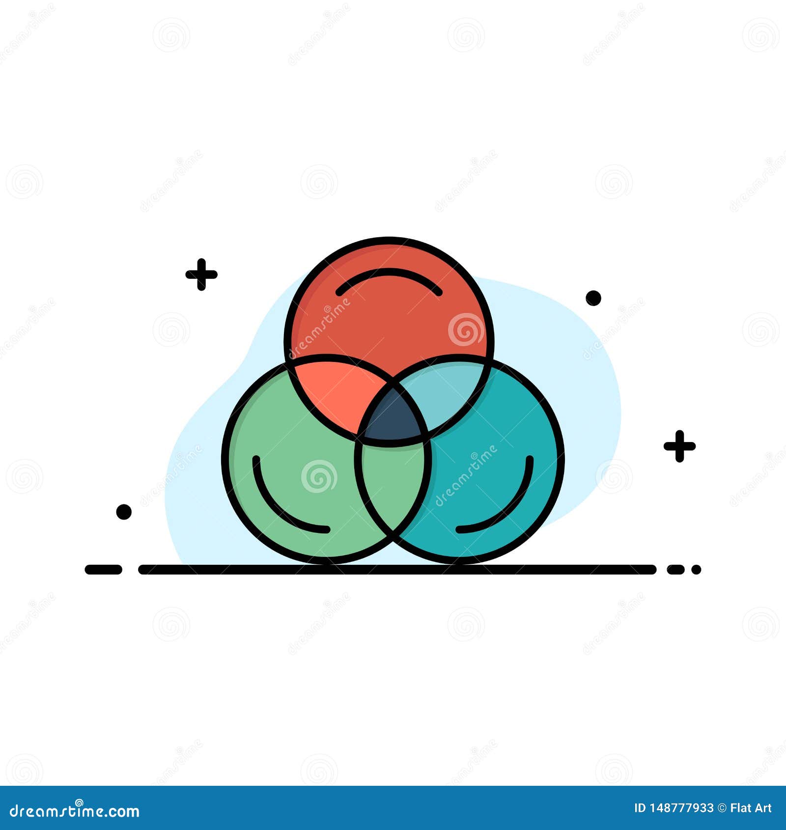 Rgb, Color, Web Business Logo Template. Flat Color Stock Vector ...