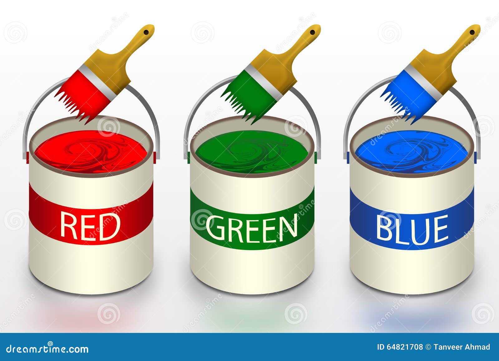 RGB Colors Paint Boxes Concepts Stock Illustration - Illustration of ...