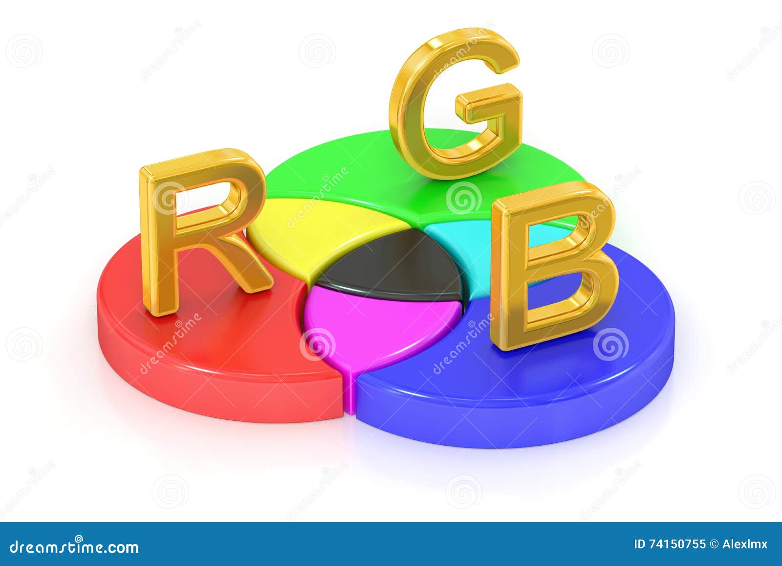 RGB concept, 3D rendering stock illustration. Illustration of business ...