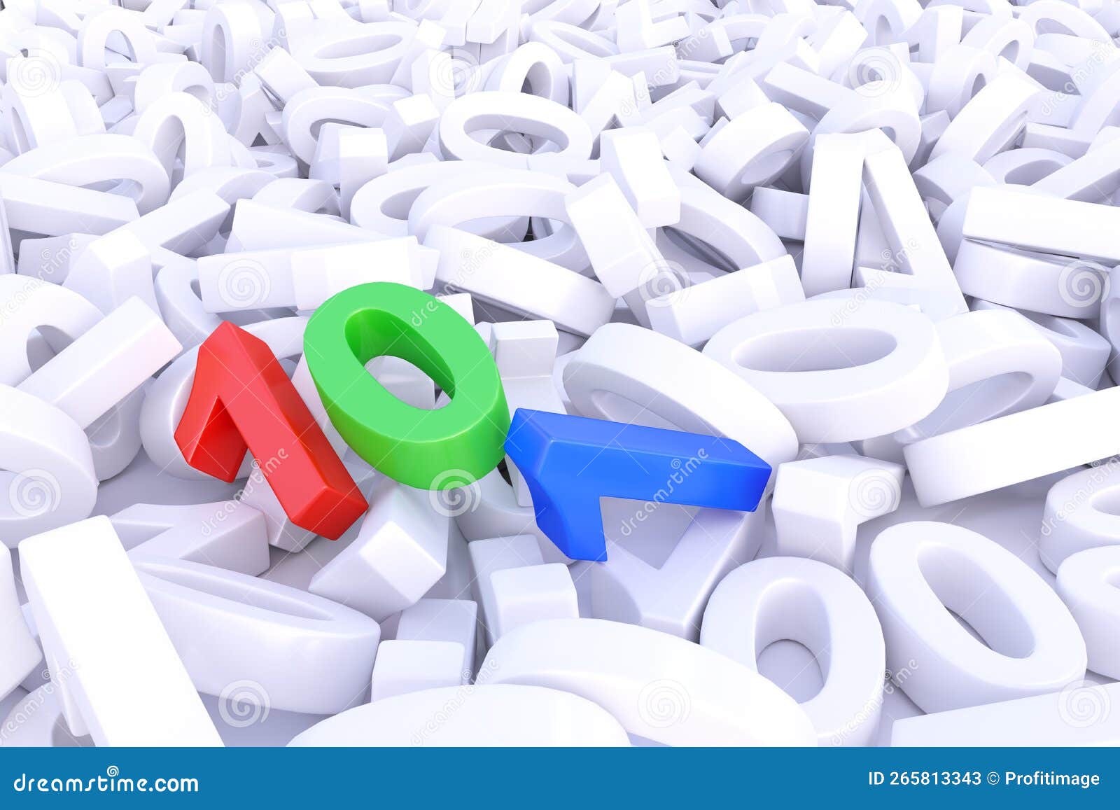 RGB Concept Scattered Binary Code Abstract Background Concept 3D Stock ...