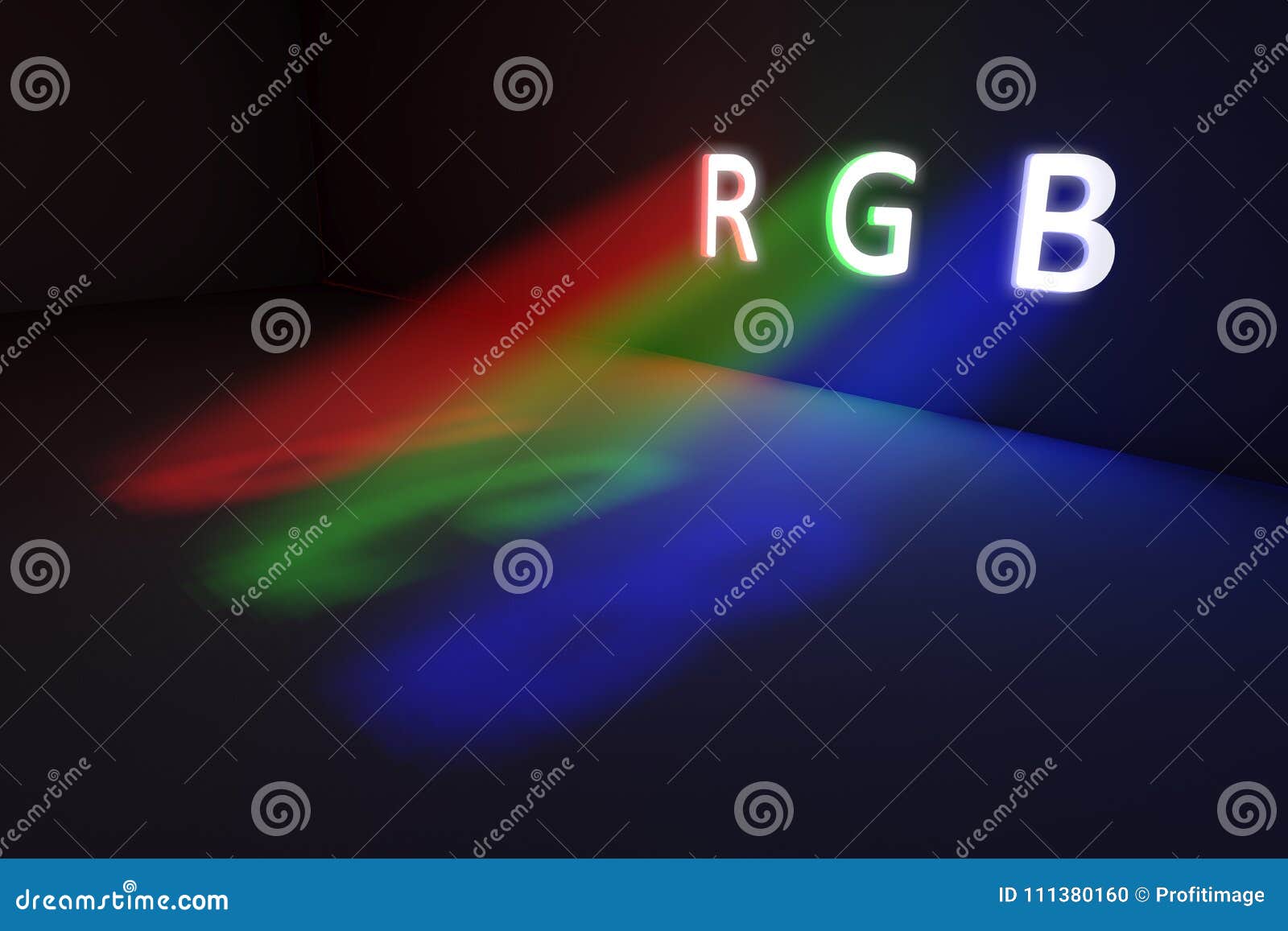 RGB concept volume light stock illustration. Illustration of srgb ...