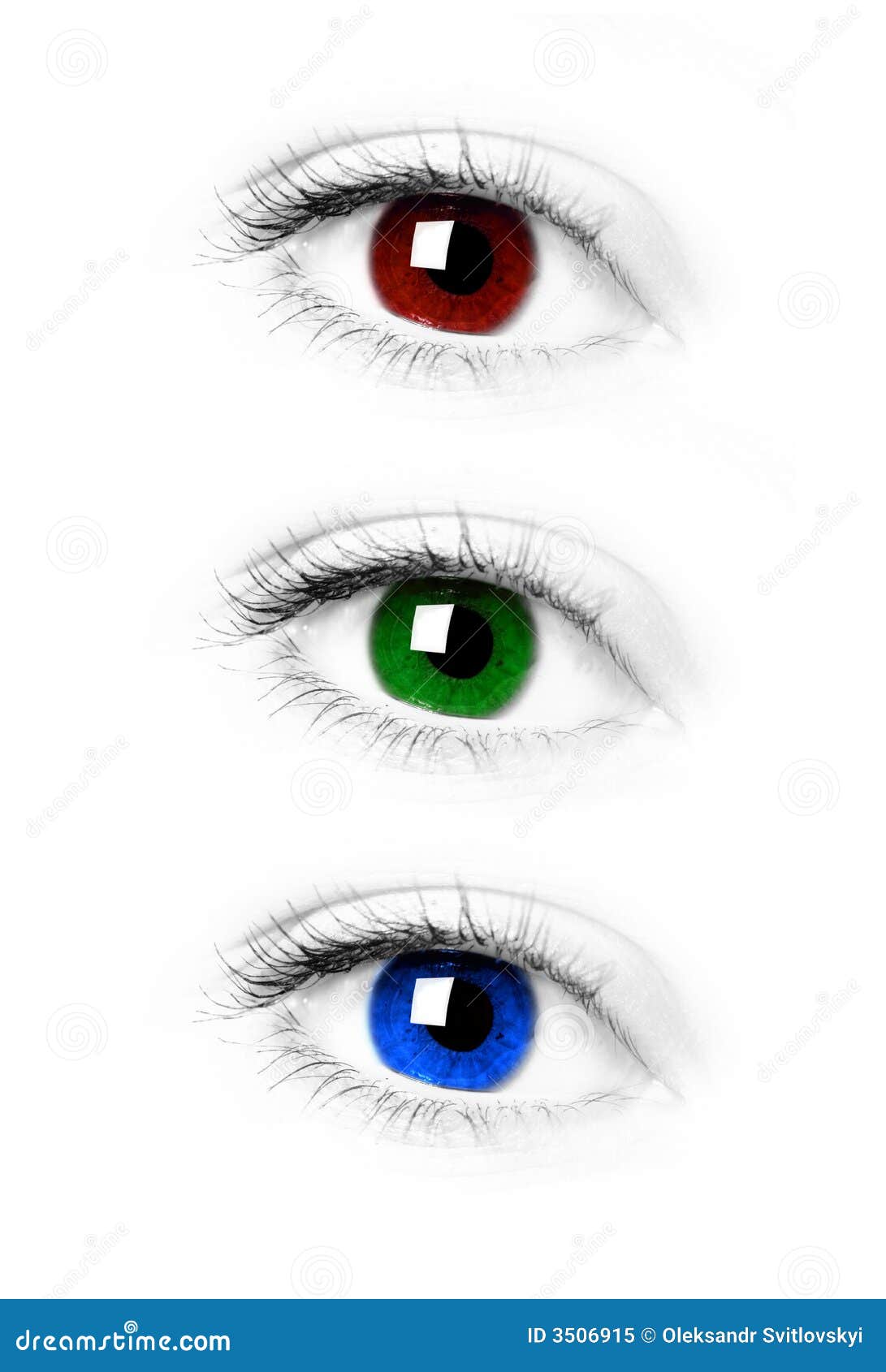 RGB Eye. Red Green Blue Eye Stock Image - Image of green, sight: 3506915