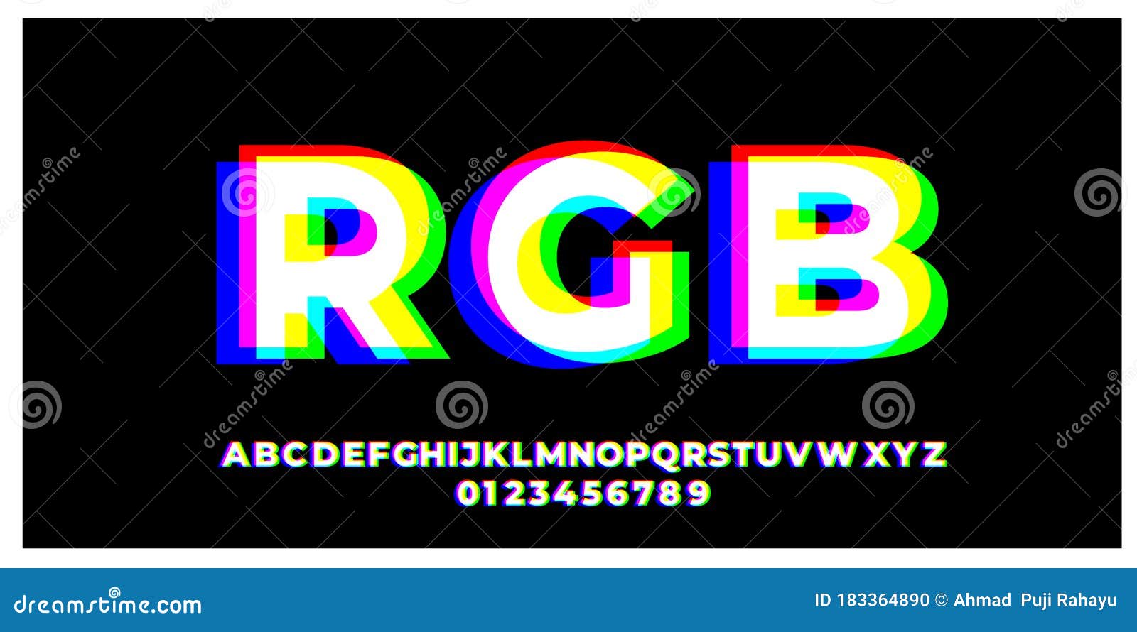 Rgb Font Styles Design Templates Stock Vector - Illustration of font ...