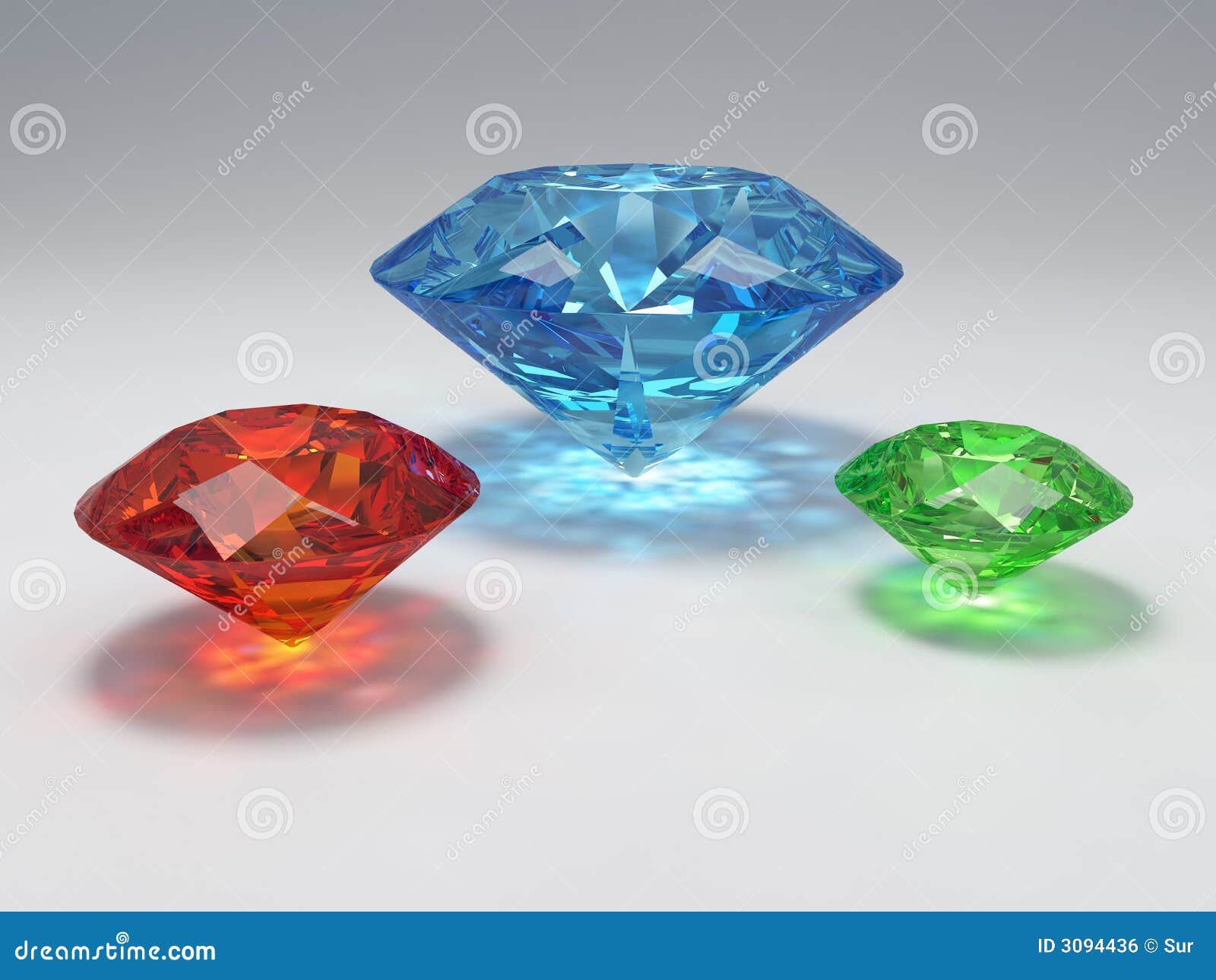 RGB gems stock illustration. Illustration of blind, facet - 3094436