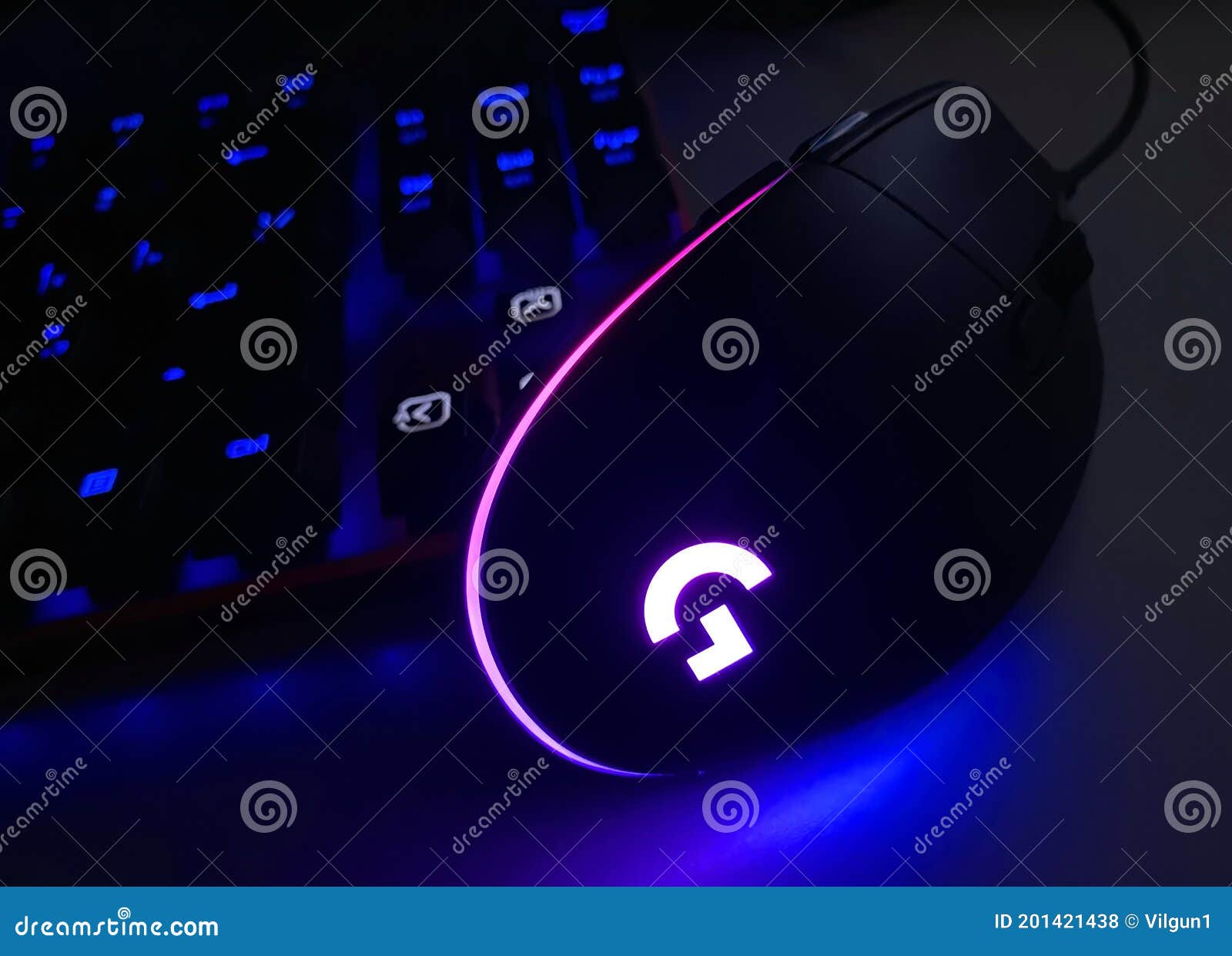 RGB Illumination Of A Computer Gaming Mouse. Beautiful Backlight To ...
