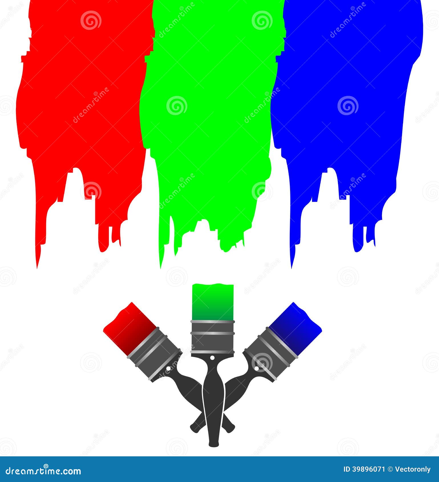 Rgb ink paints stock vector. Illustration of construction - 39896071