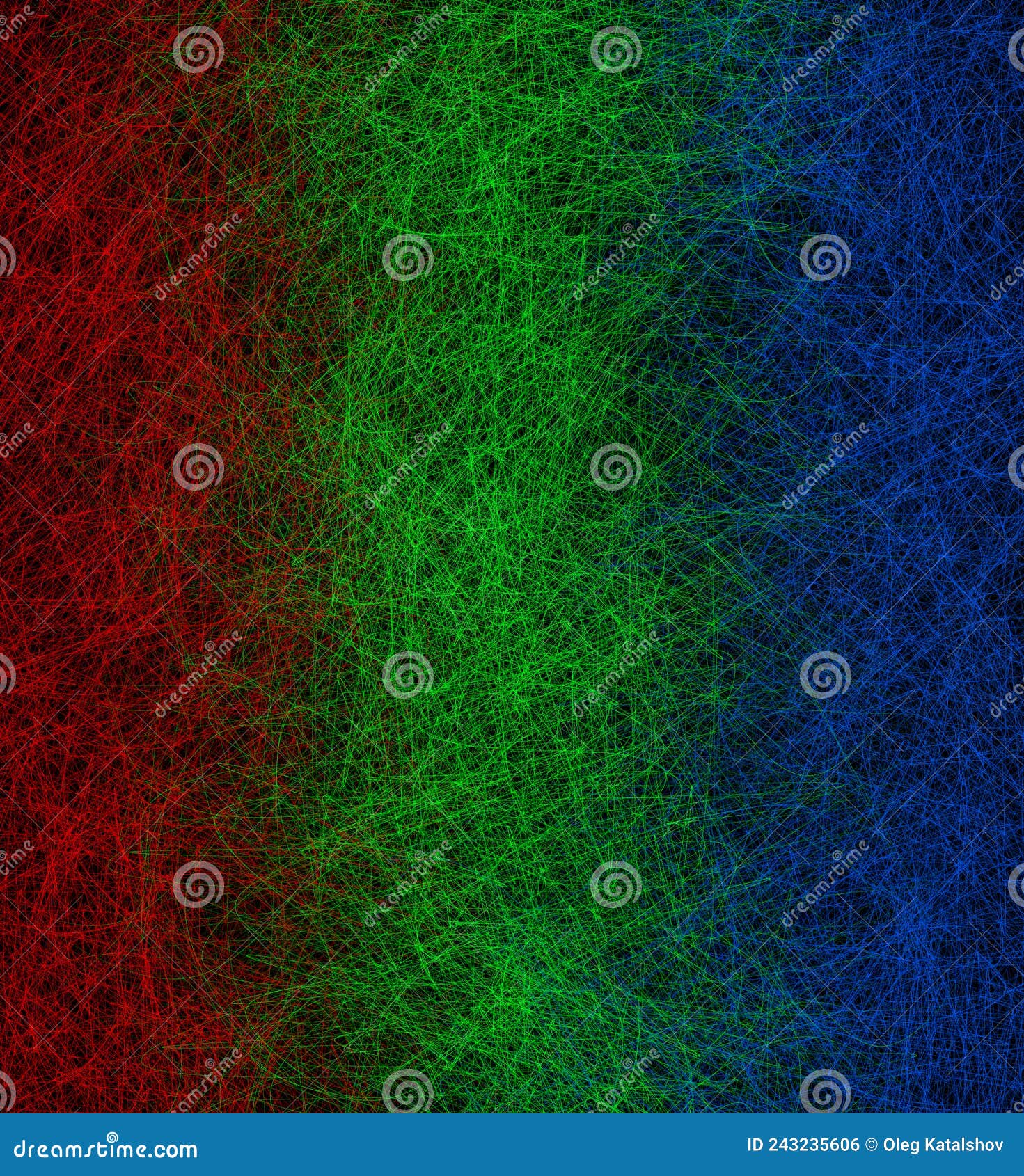 RGB Interlacing. the Main Colors are in the Form of an Intertwining Web ...