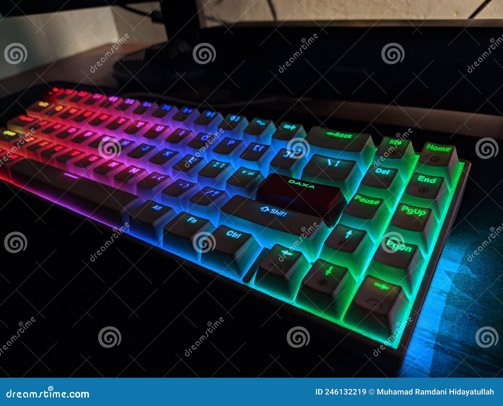 RGB Keyboard Dark stock image. Image of keyboard, design - 246132219
