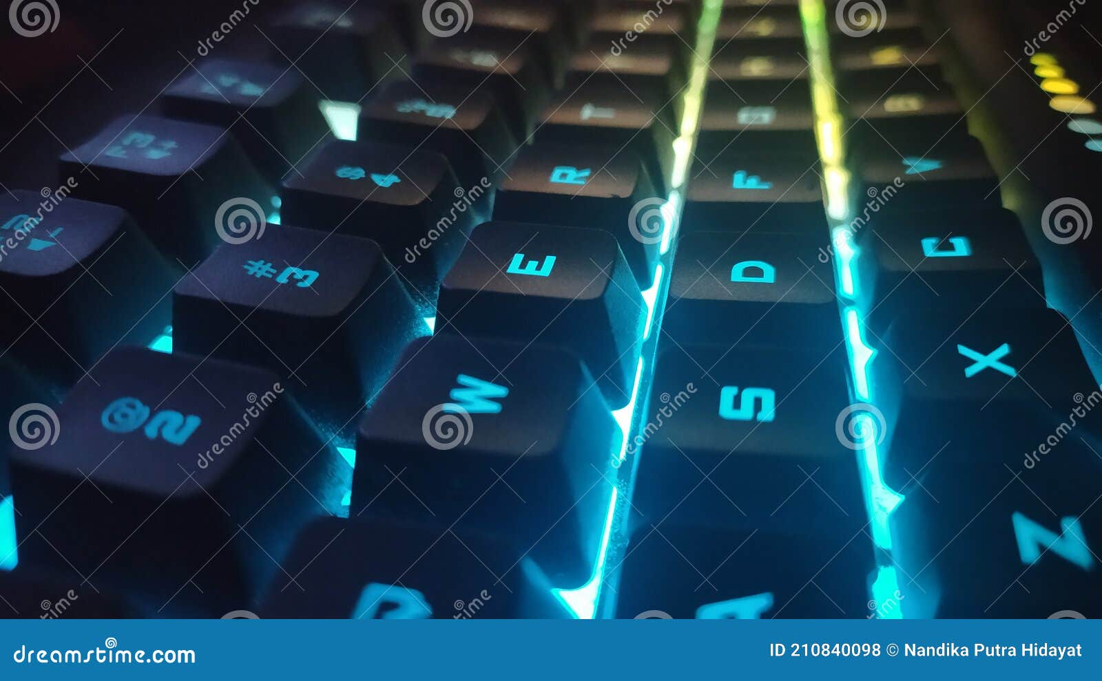 RGB keyboard stock photo. Image of keys, keyboard, zoom - 210840098