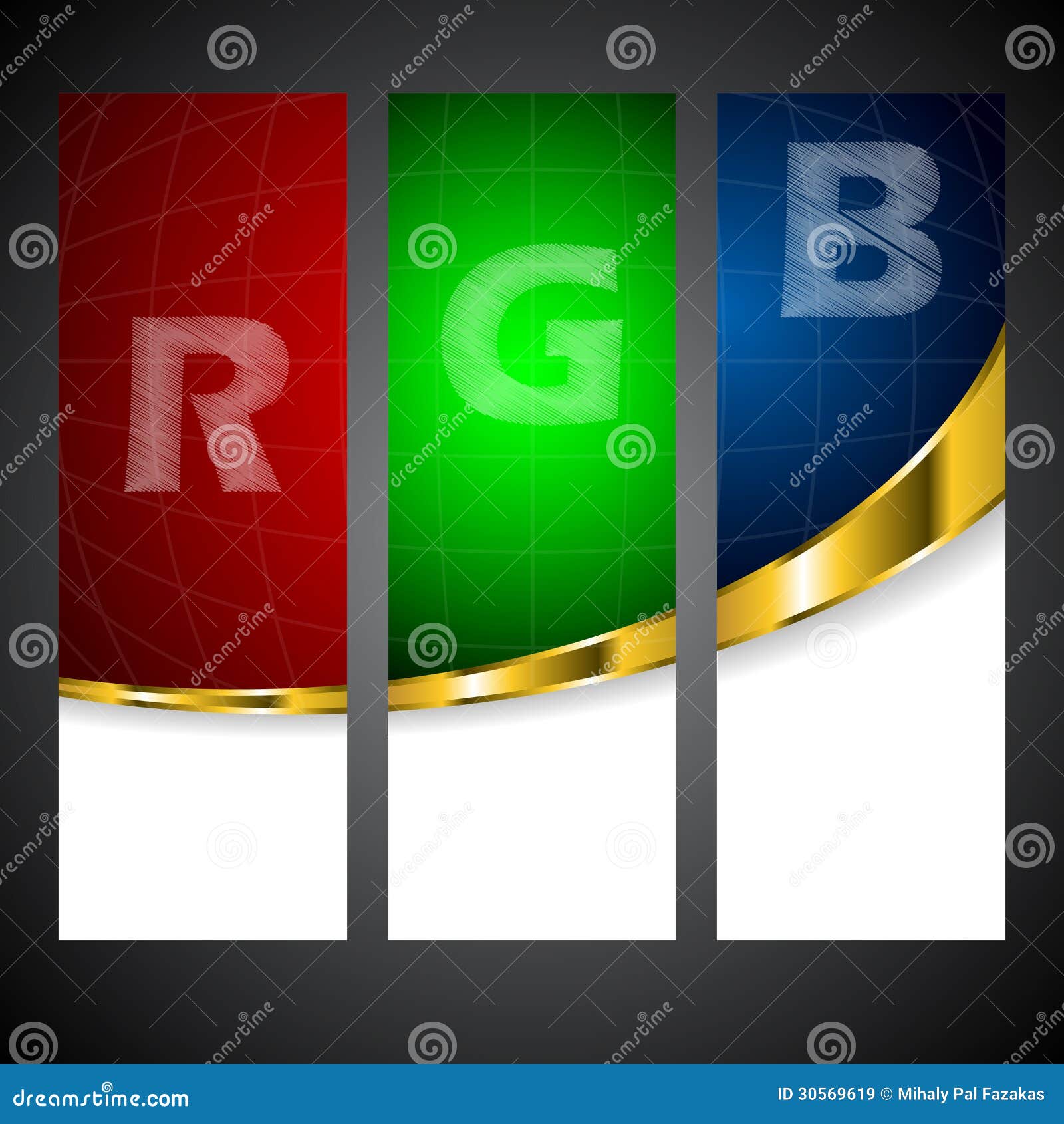Rgb Label Set with Scribble Letters Stock Vector - Illustration of ...