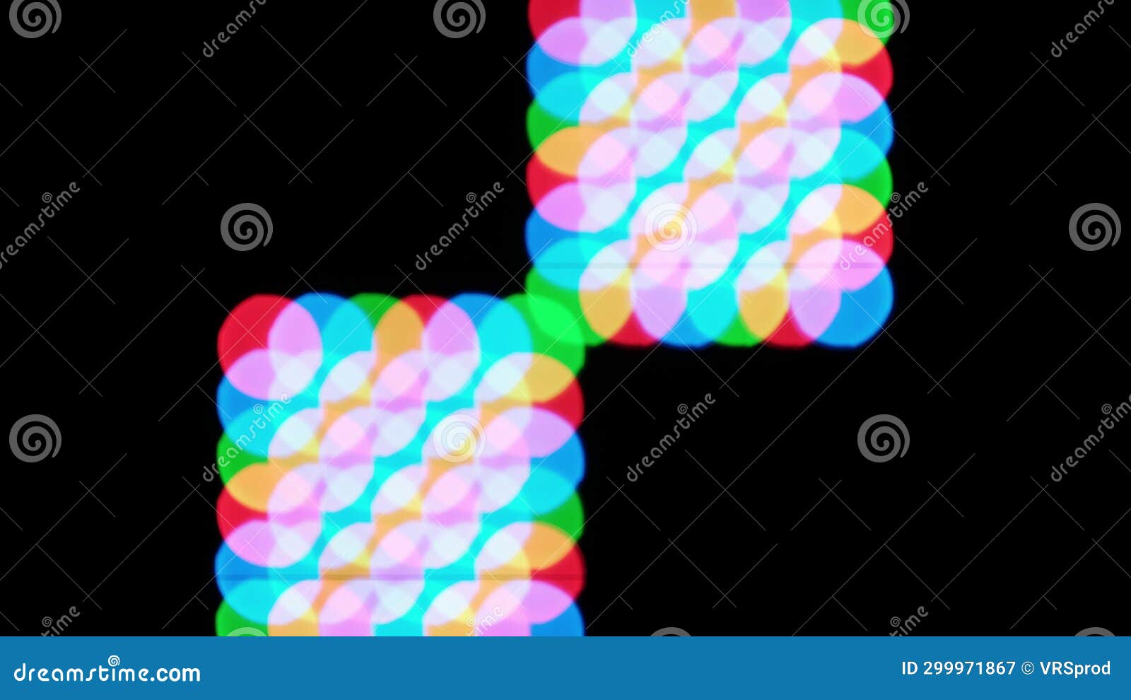 RGB LED Panel Background with Different Colors Effects in a Blur Stock ...
