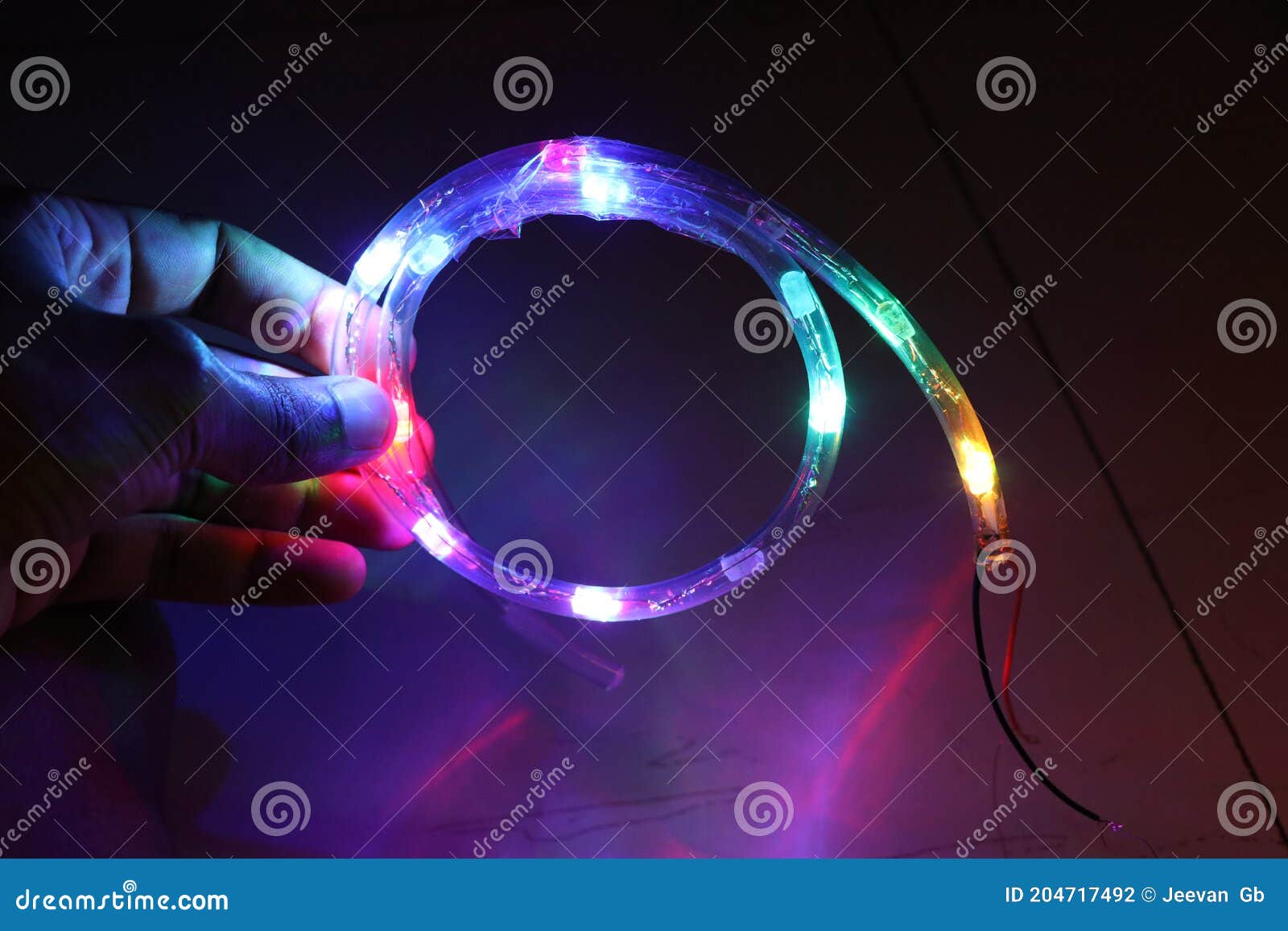 RGB Led Strip Light Used in Decorations. DIY Christmas Decoration Ideas ...