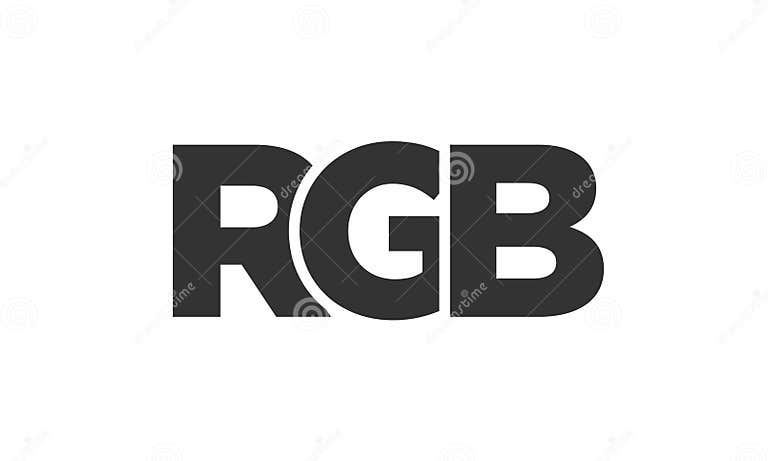 RGB Logo Design Template with Strong and Modern Bold Text. Initial ...