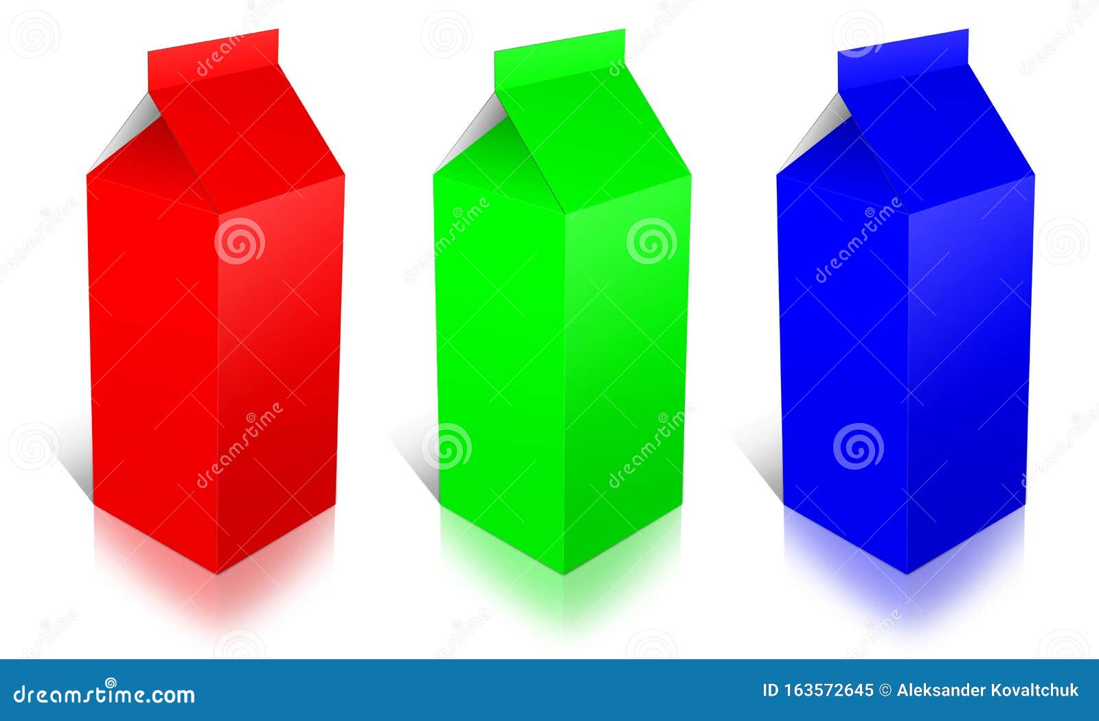 RGB Milk Box stock illustration. Illustration of container - 163572645