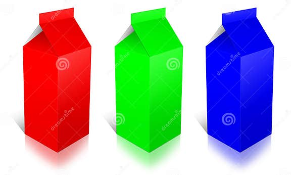 RGB Milk Box stock illustration. Illustration of container - 163572645