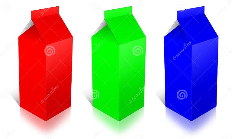 RGB Milk Box stock illustration. Illustration of container - 163572645